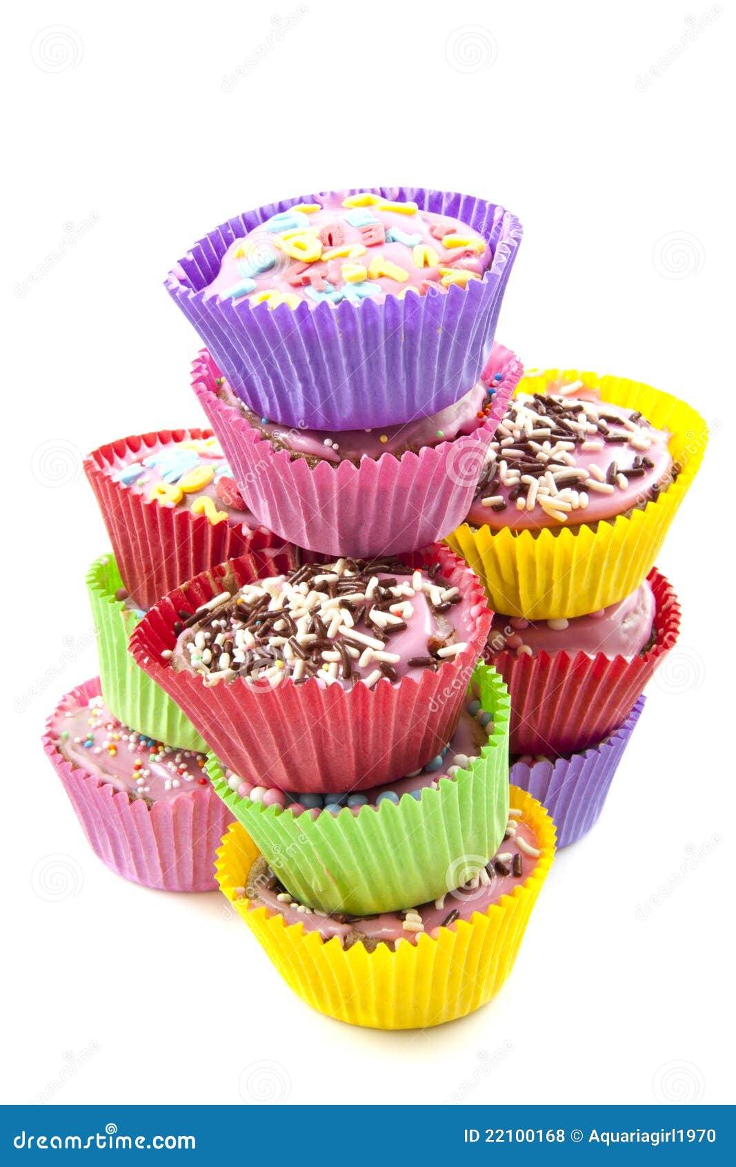 Fun cupcakes stock photo. Image of cake, white, candy - 22100168