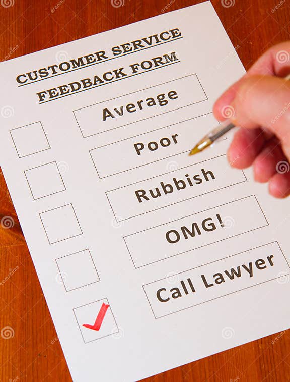 Fun Customer Service Feedback Form Stock Photo - Image of employment ...