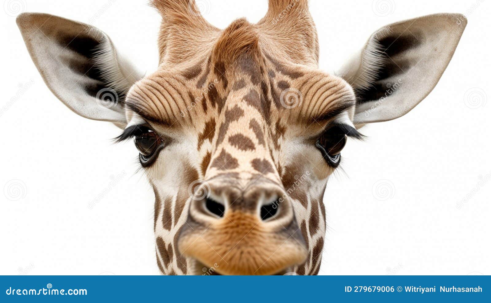 A Fun and Cute Upside Down Portrait of a Giraffe. Generative AI Stock ...