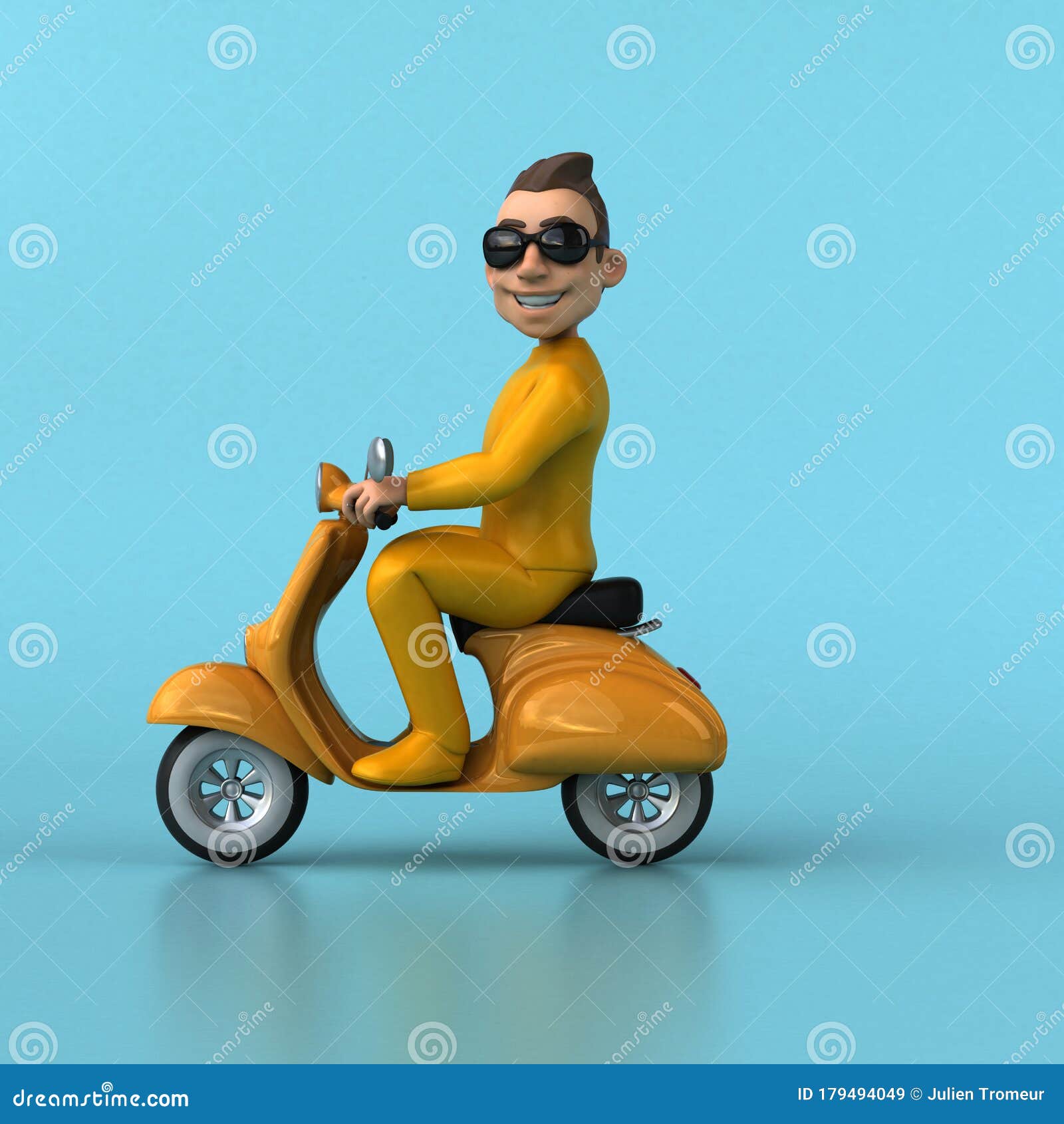 3d Yellow Character Moving A Pie In Pie Chart Royalty-Free Stock ...