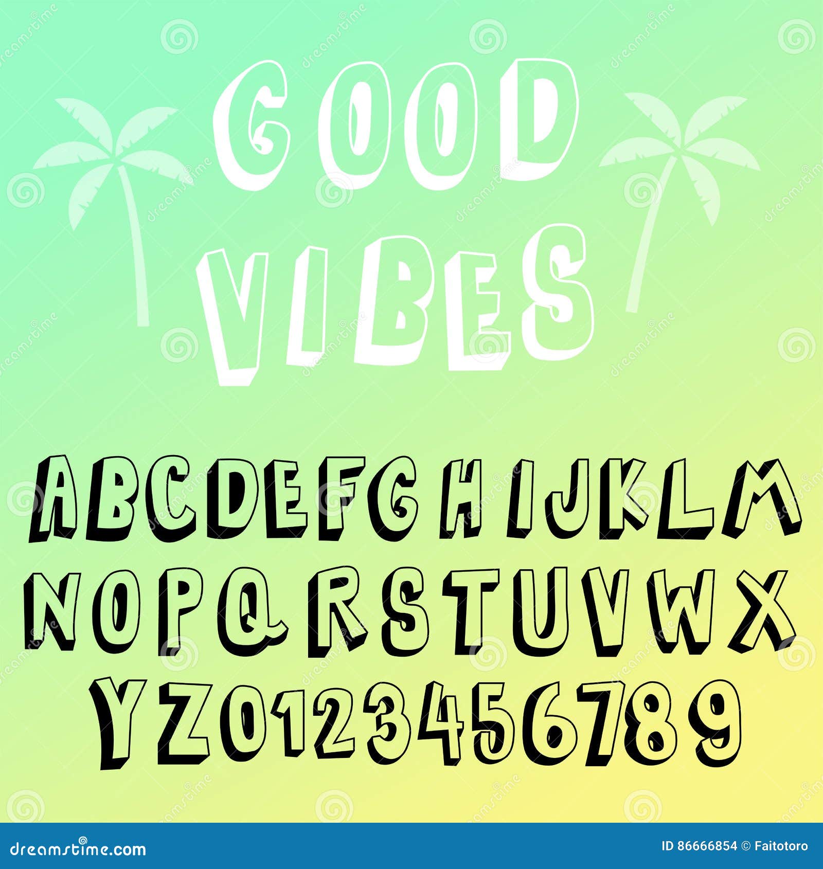 Fun 3d Transparency Font Collection Stock Vector - Illustration of ...