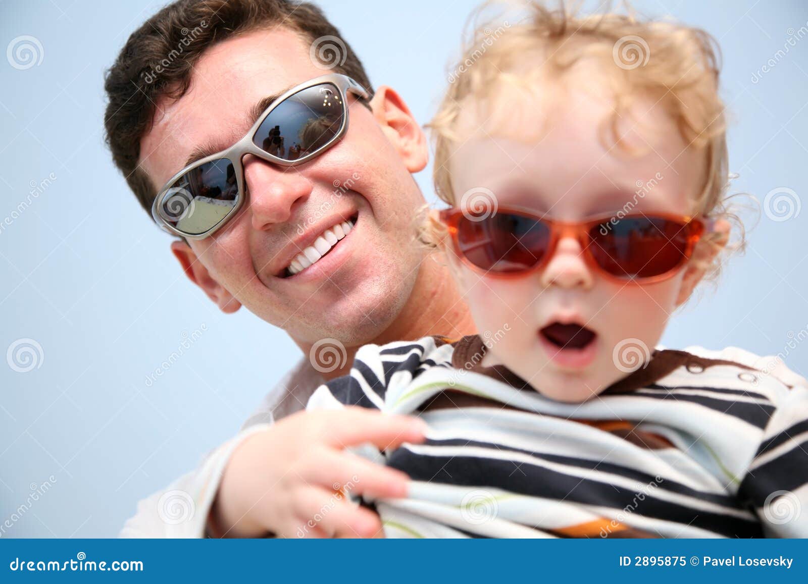 Fun dad with son stock image. Image of beautiful, males - 2895875