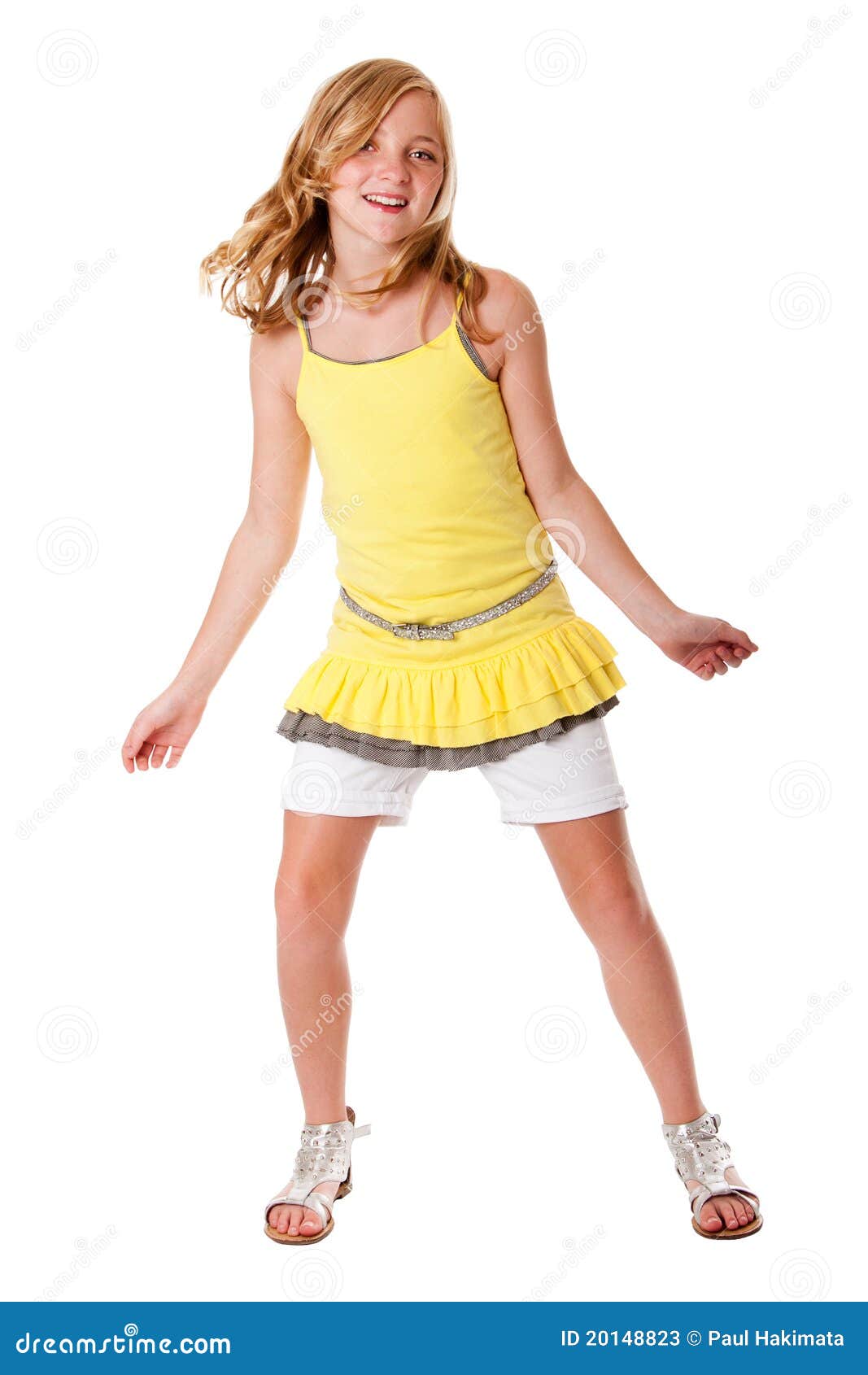 Fun and dancing girl stock image. Image of beautiful - 20148823