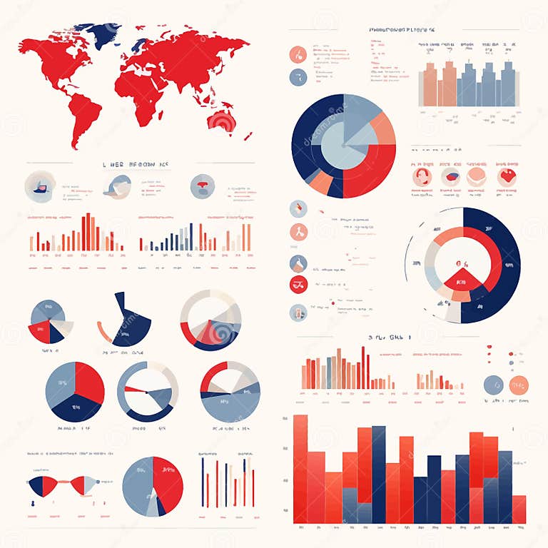 Fun Data Visualization Infographic Vector Flat Illustration Stock ...