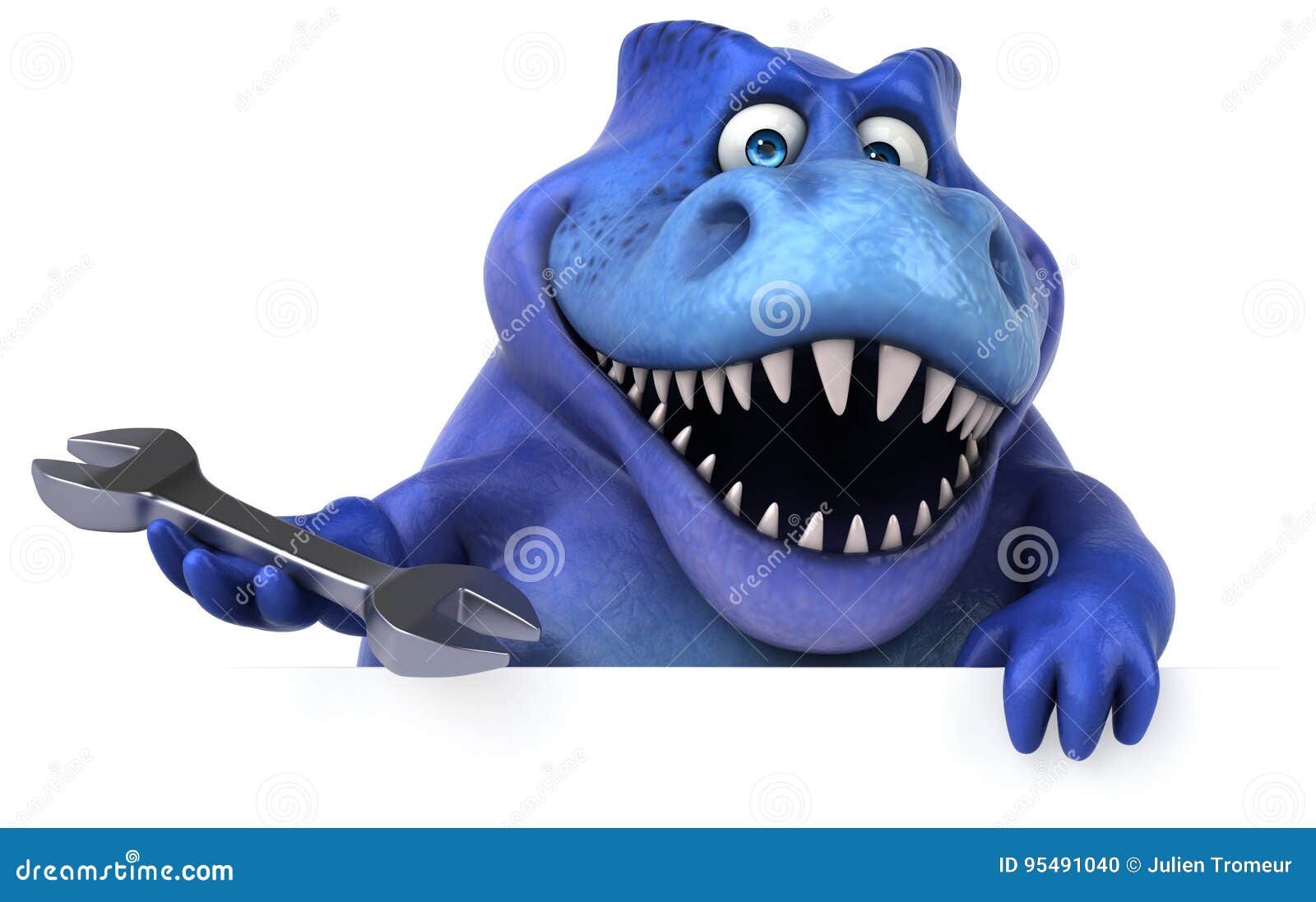 Fun Dinosaur - 3D Illustration Stock Illustration - Illustration of ...