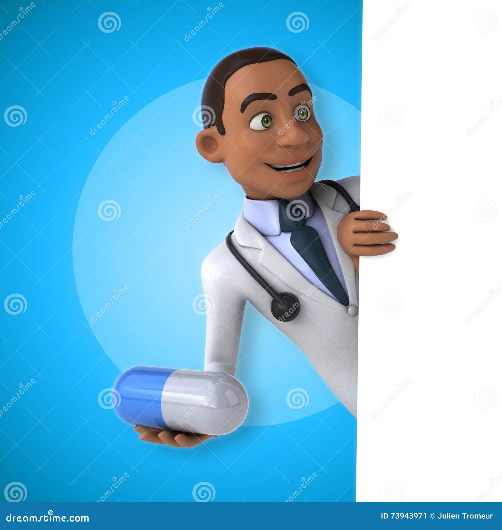 Fun doctor stock illustration. Illustration of male, clinic - 73943971
