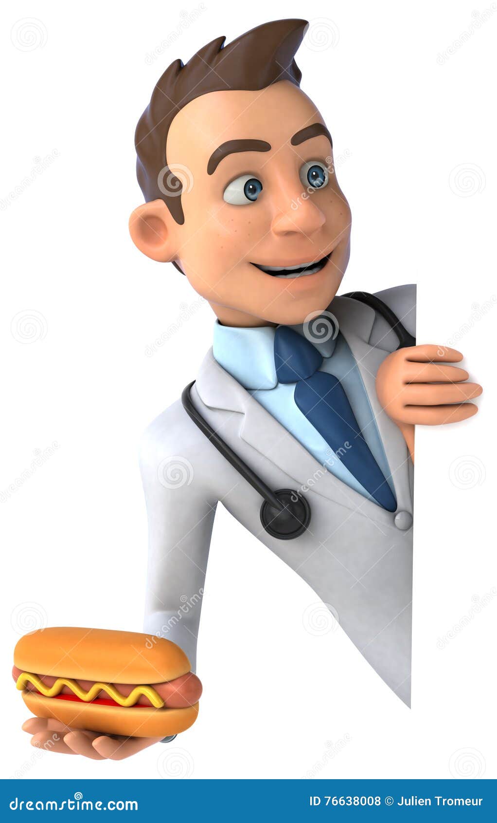 Fun doctor stock illustration. Illustration of physician - 76638008