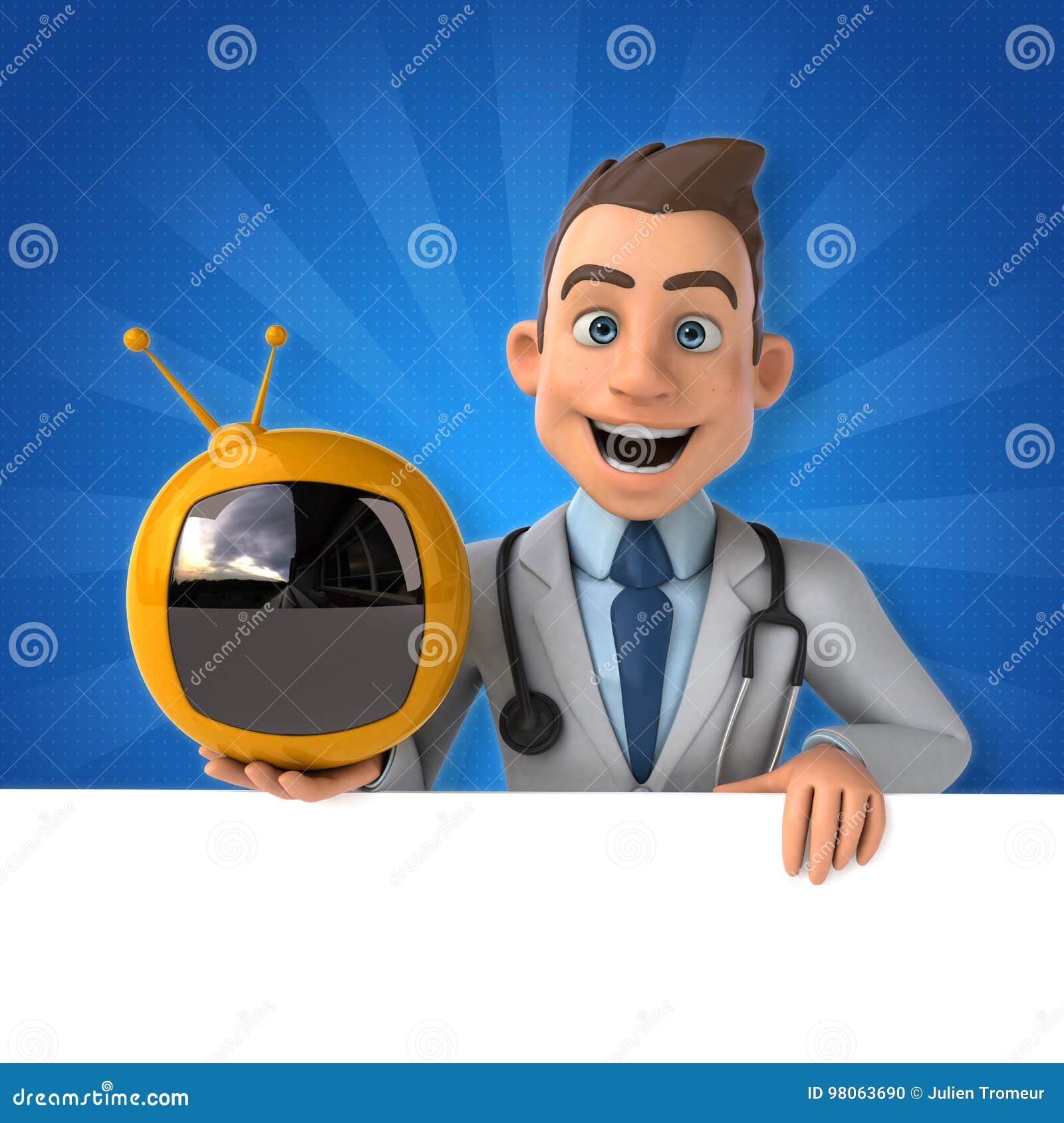Fun doctor stock illustration. Illustration of healthcare - 98063690