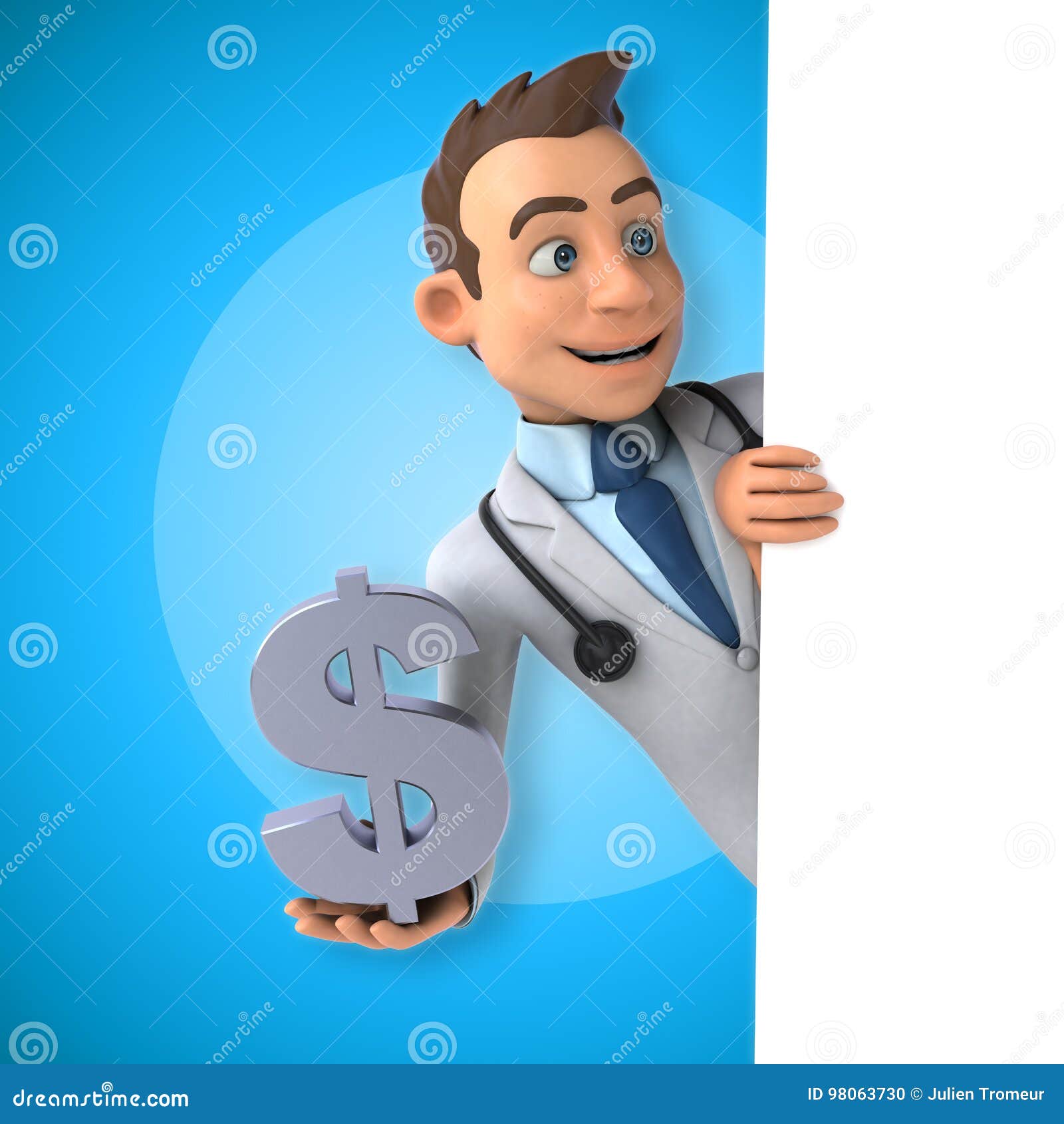 Fun doctor stock illustration. Illustration of nurse - 98063730