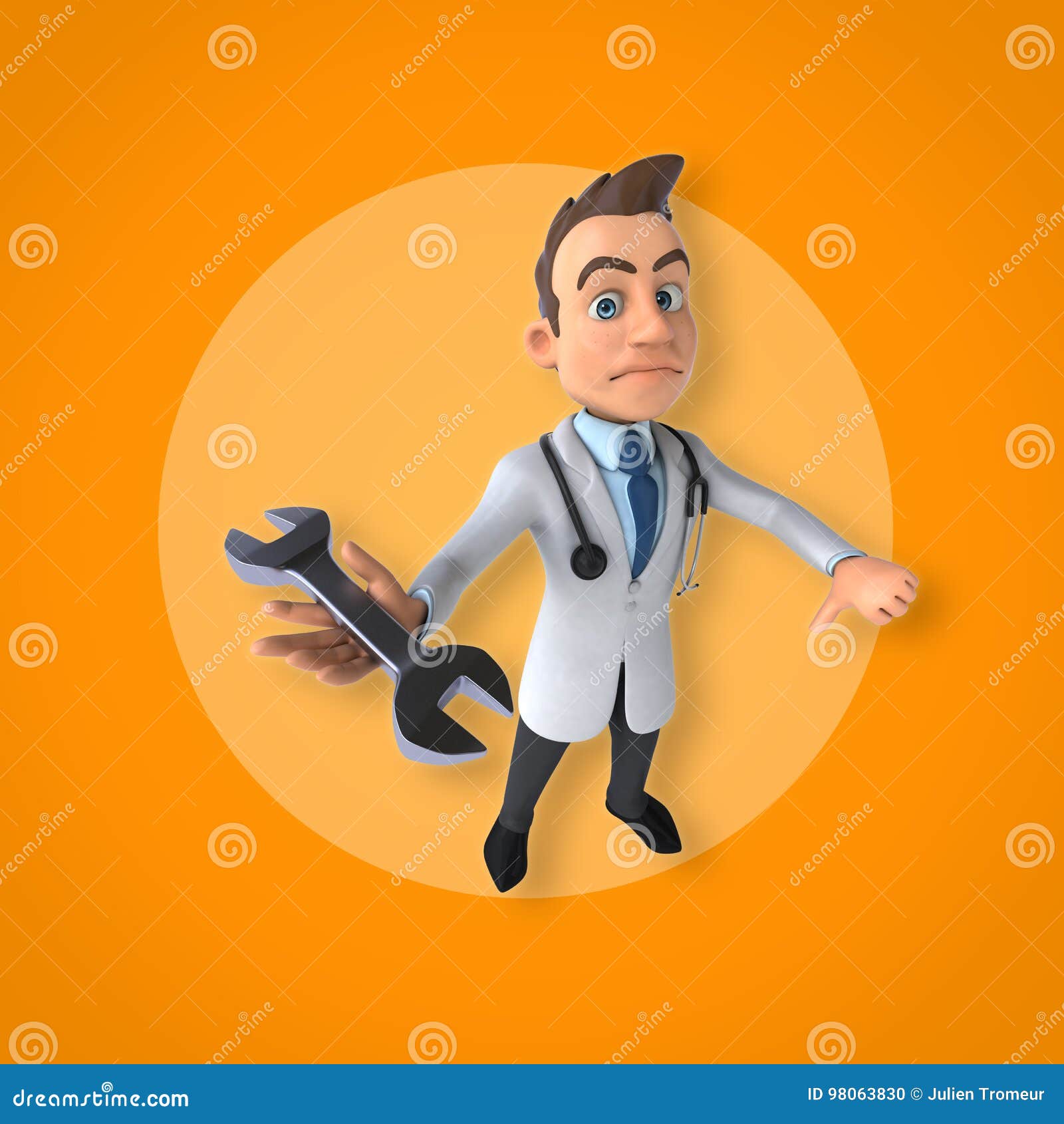 Fun doctor stock illustration. Illustration of healthcare - 98063830