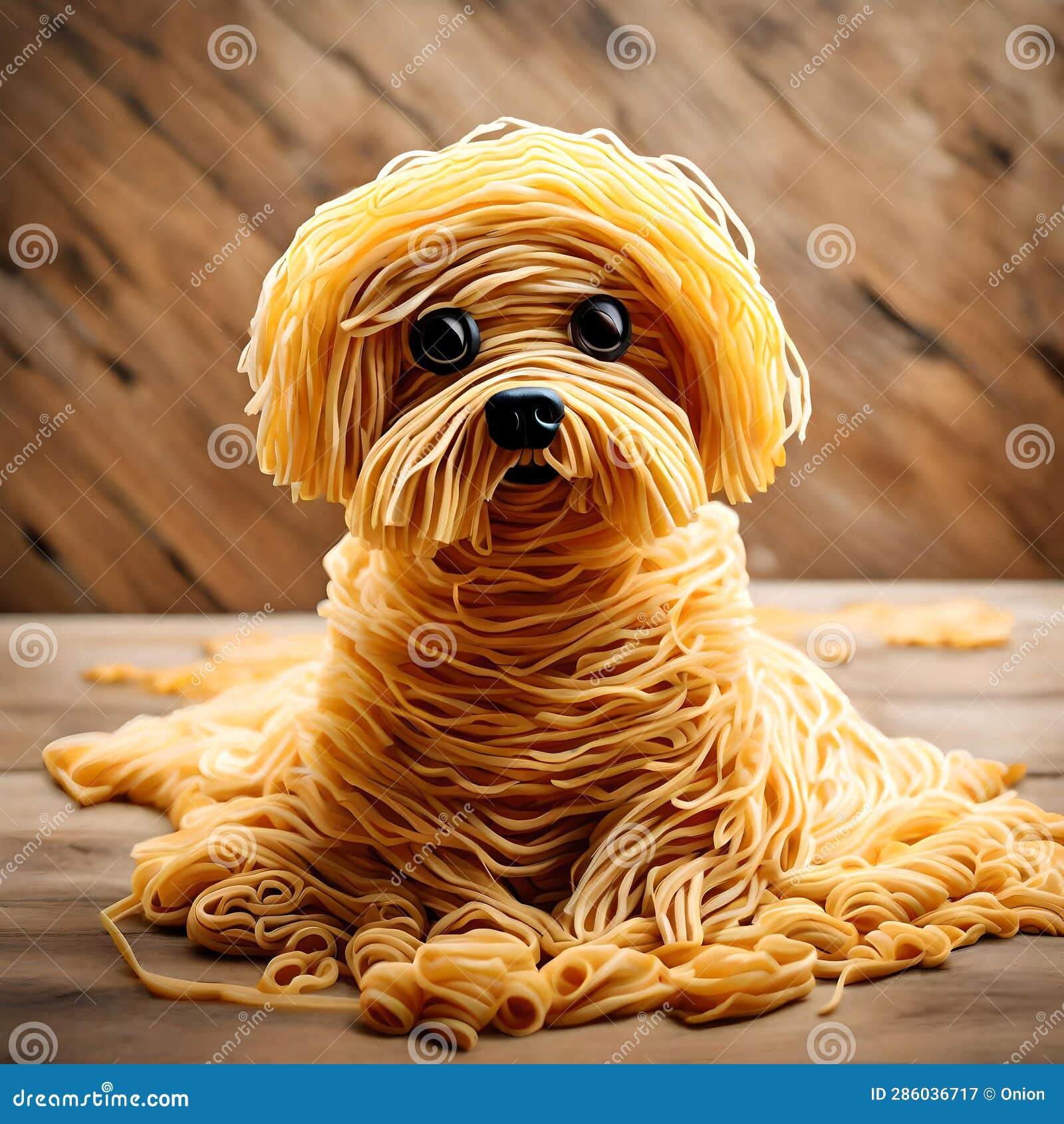 Dog Created with Spaghetti - Ai Generated Image Stock Illustration ...