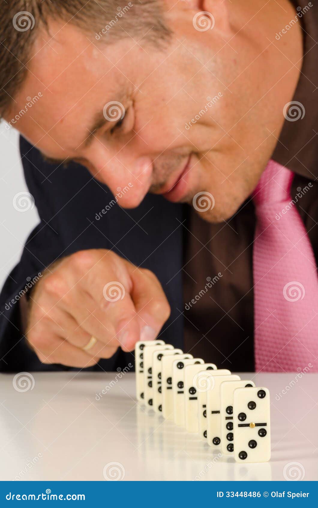 Fun with domino stones stock photo. Image of reaction - 33448486