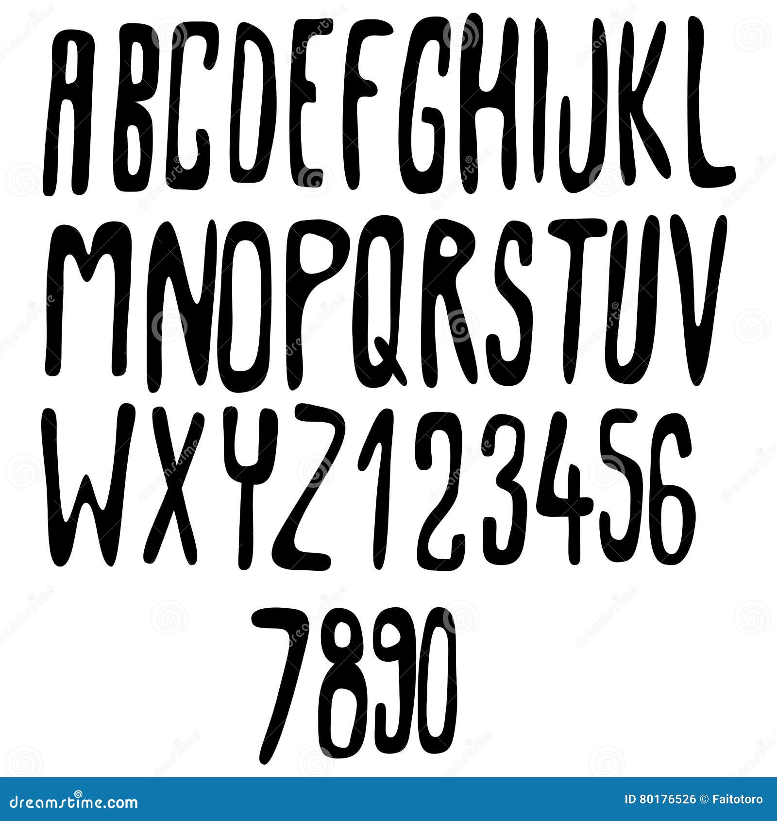 Fun Doodle Font Collection,hand Drawn Alphabet Set Stock Vector ...