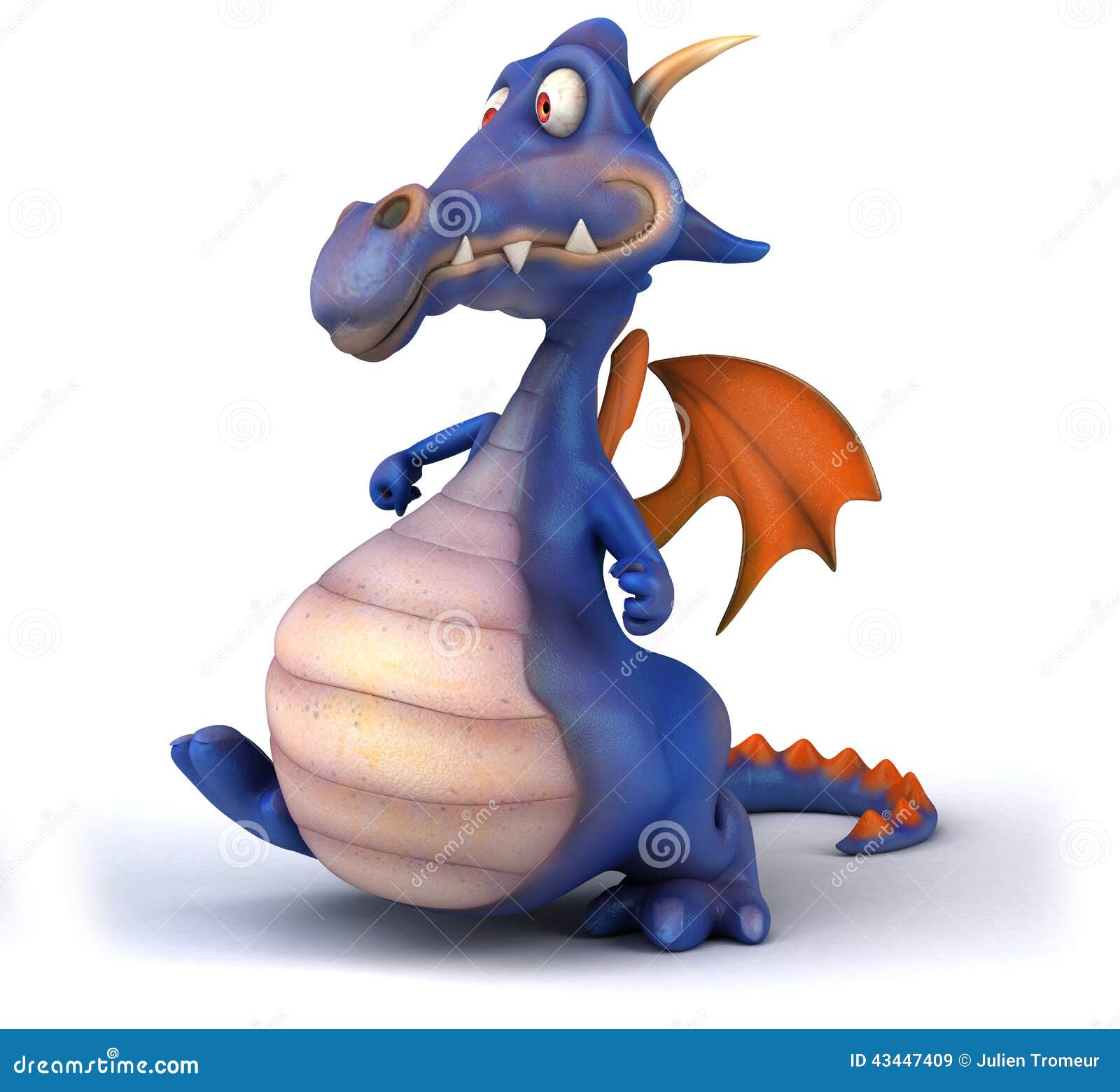Fun dragon stock illustration. Illustration of fire, symbol - 43447409