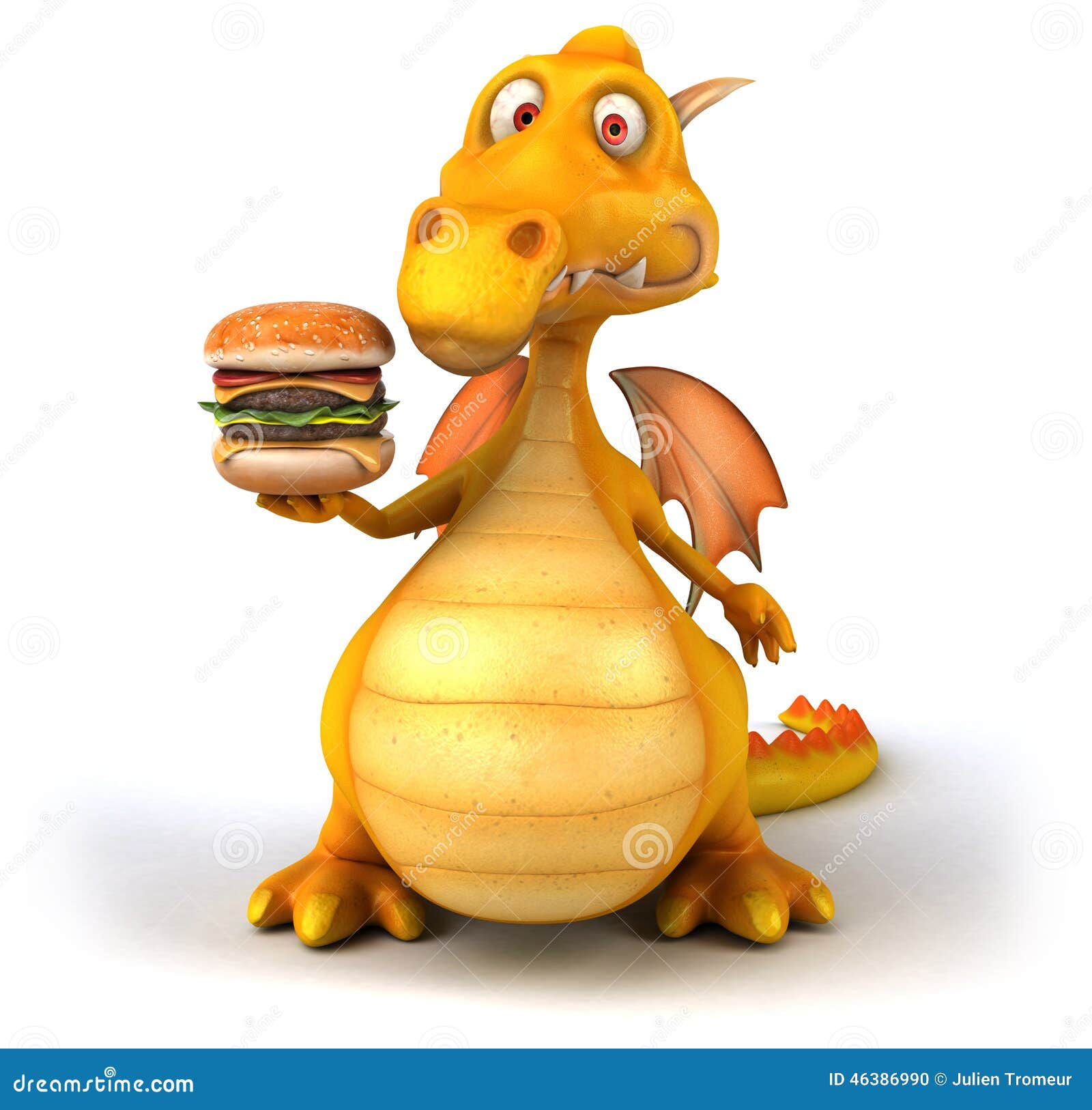 Fun dragon stock illustration. Illustration of dragon - 46386990
