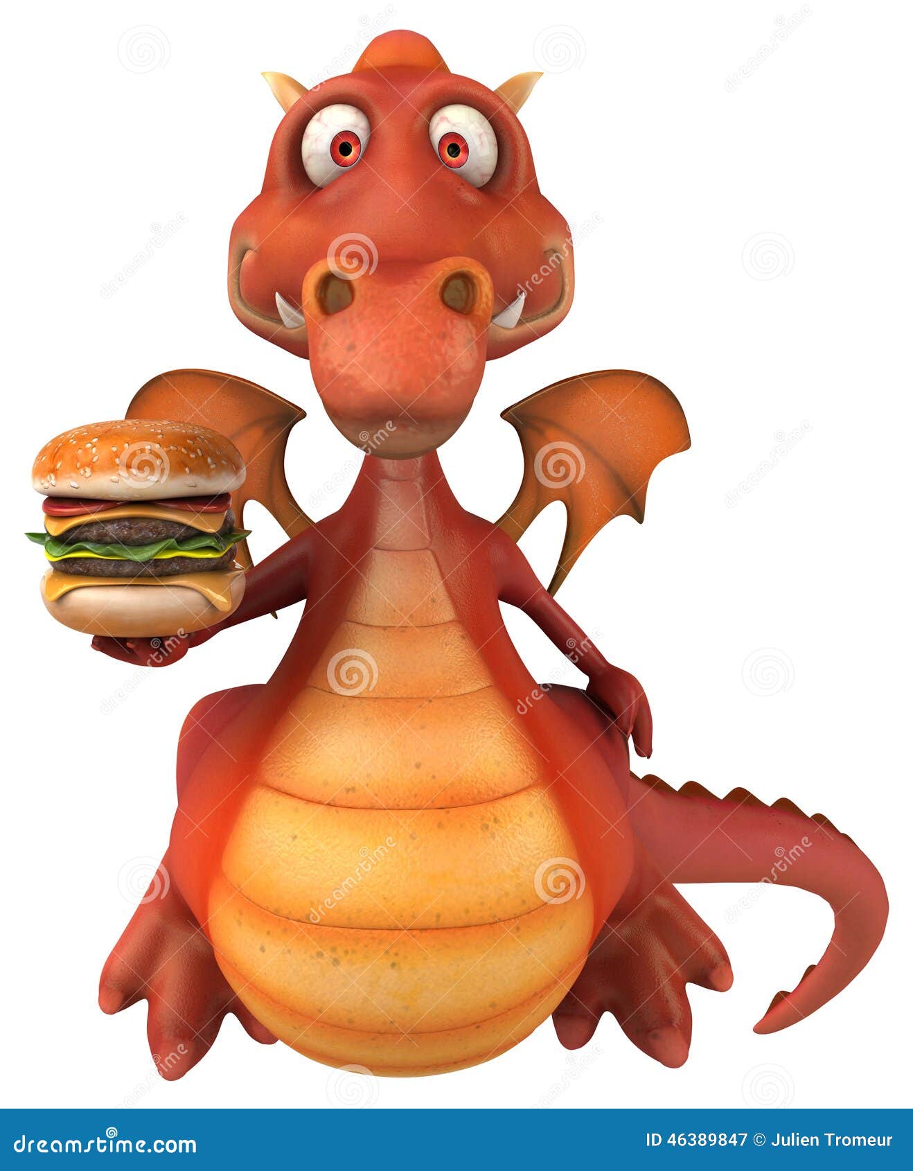 Fun dragon stock illustration. Illustration of fairy - 46389847