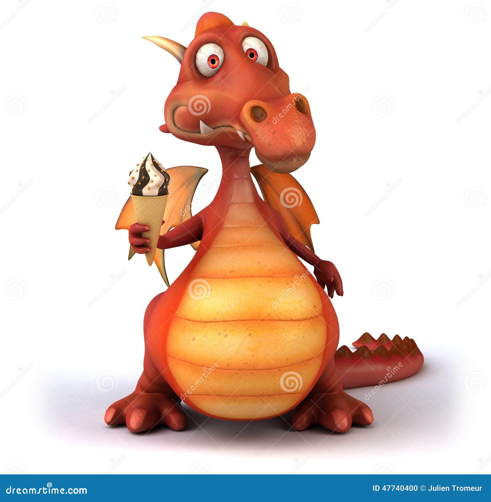 Fun dragon stock illustration. Illustration of funny - 47740400