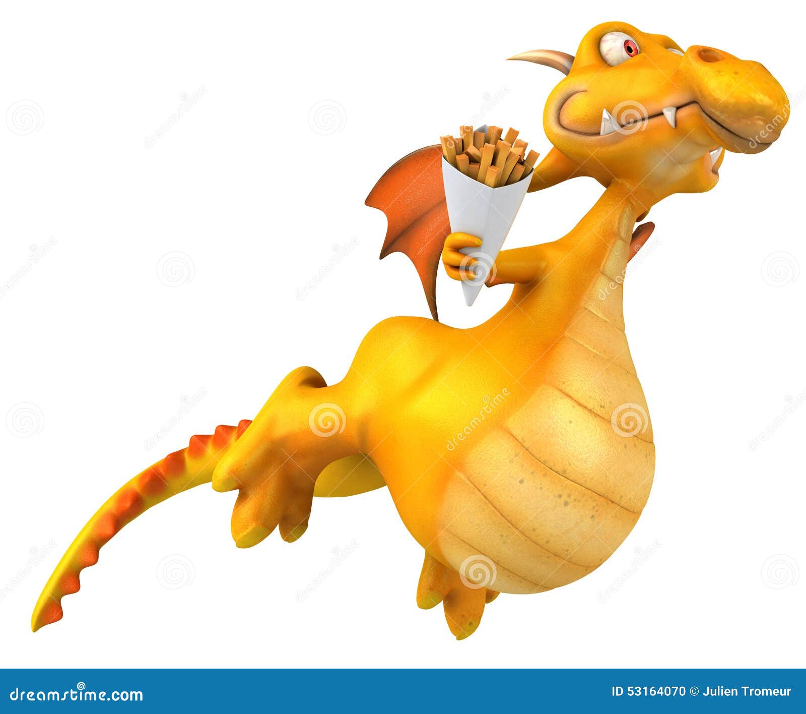 Fun dragon stock illustration. Illustration of cute, artwork - 53164070