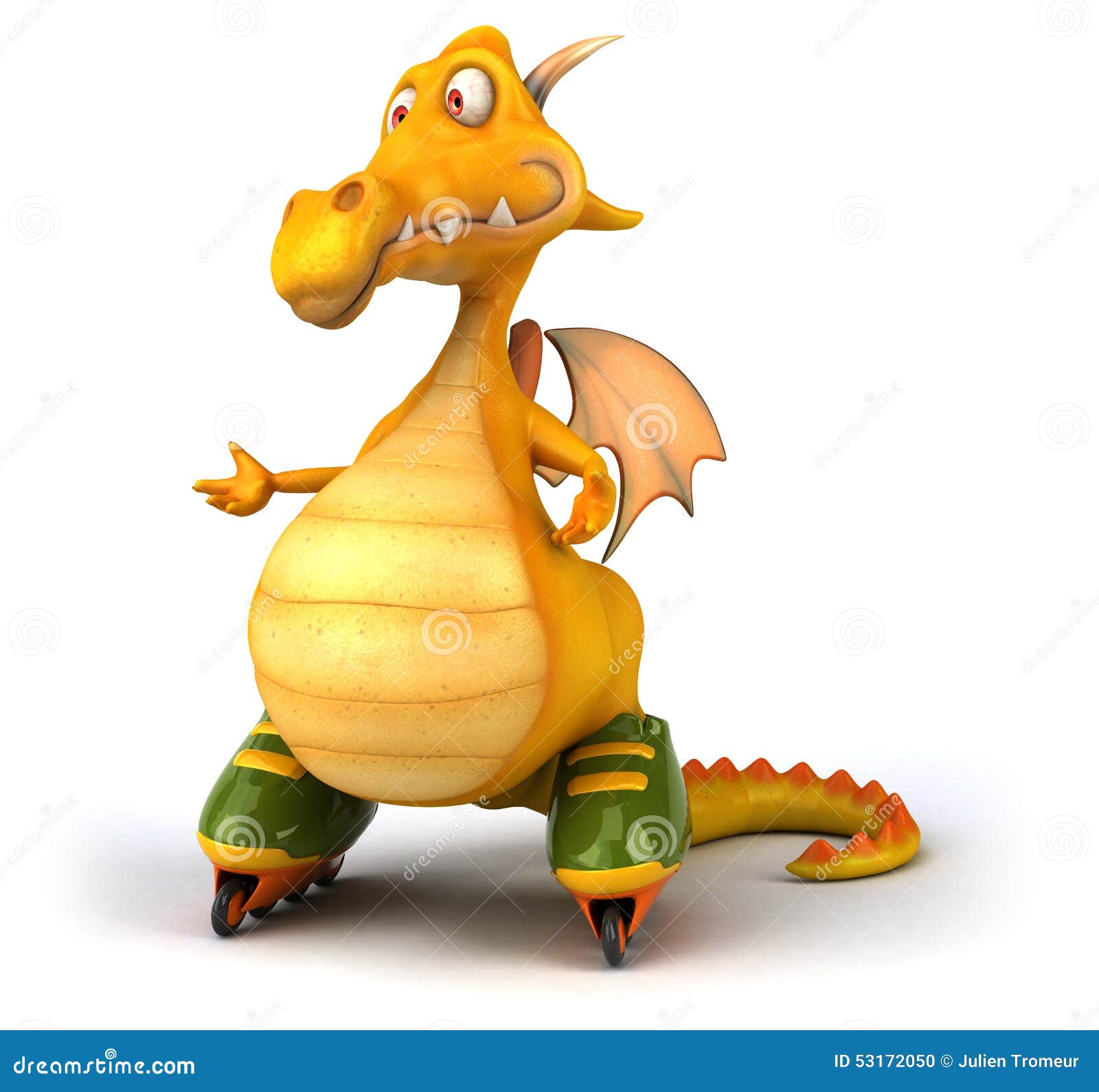 Fun dragon stock illustration. Illustration of clip, cartoon - 53172050