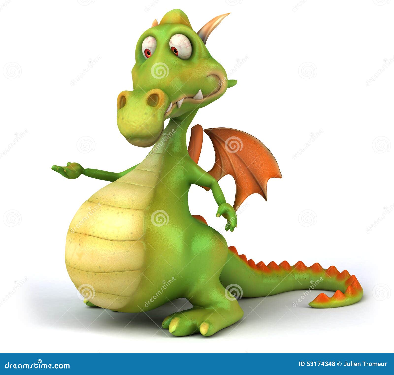 Fun dragon stock illustration. Illustration of isolated - 53174348