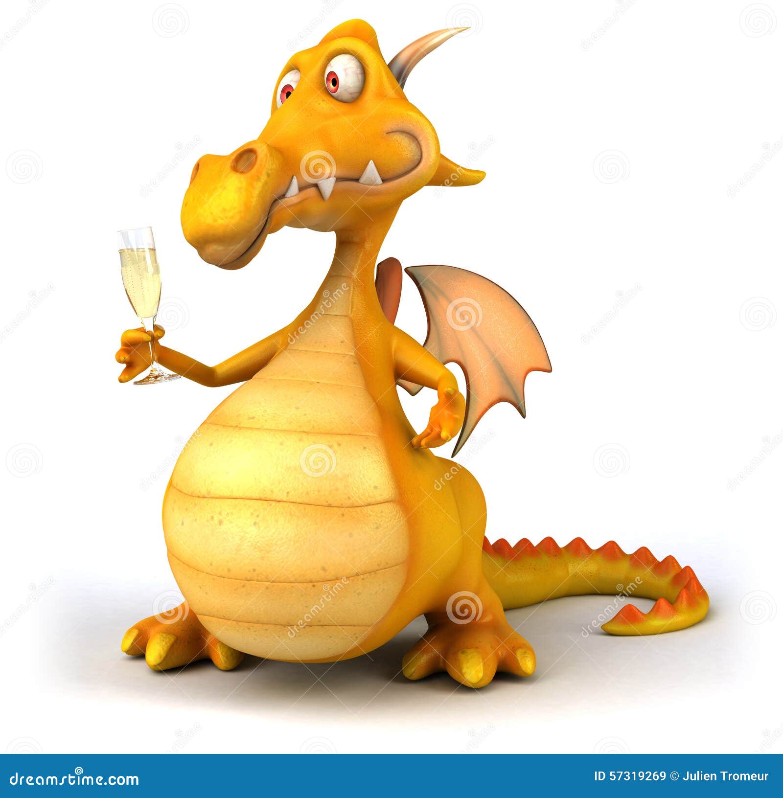 Fun dragon stock illustration. Illustration of design - 57319269