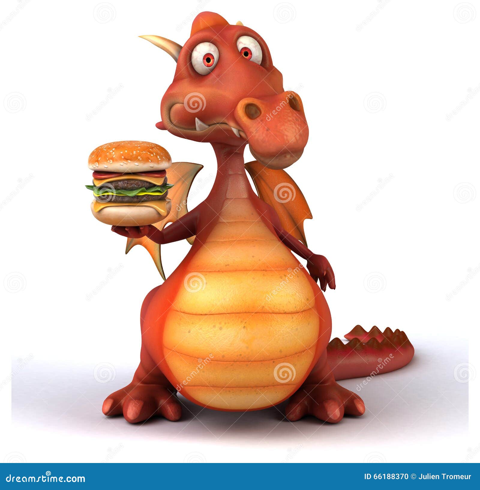 Fun dragon stock illustration. Illustration of character - 66188370