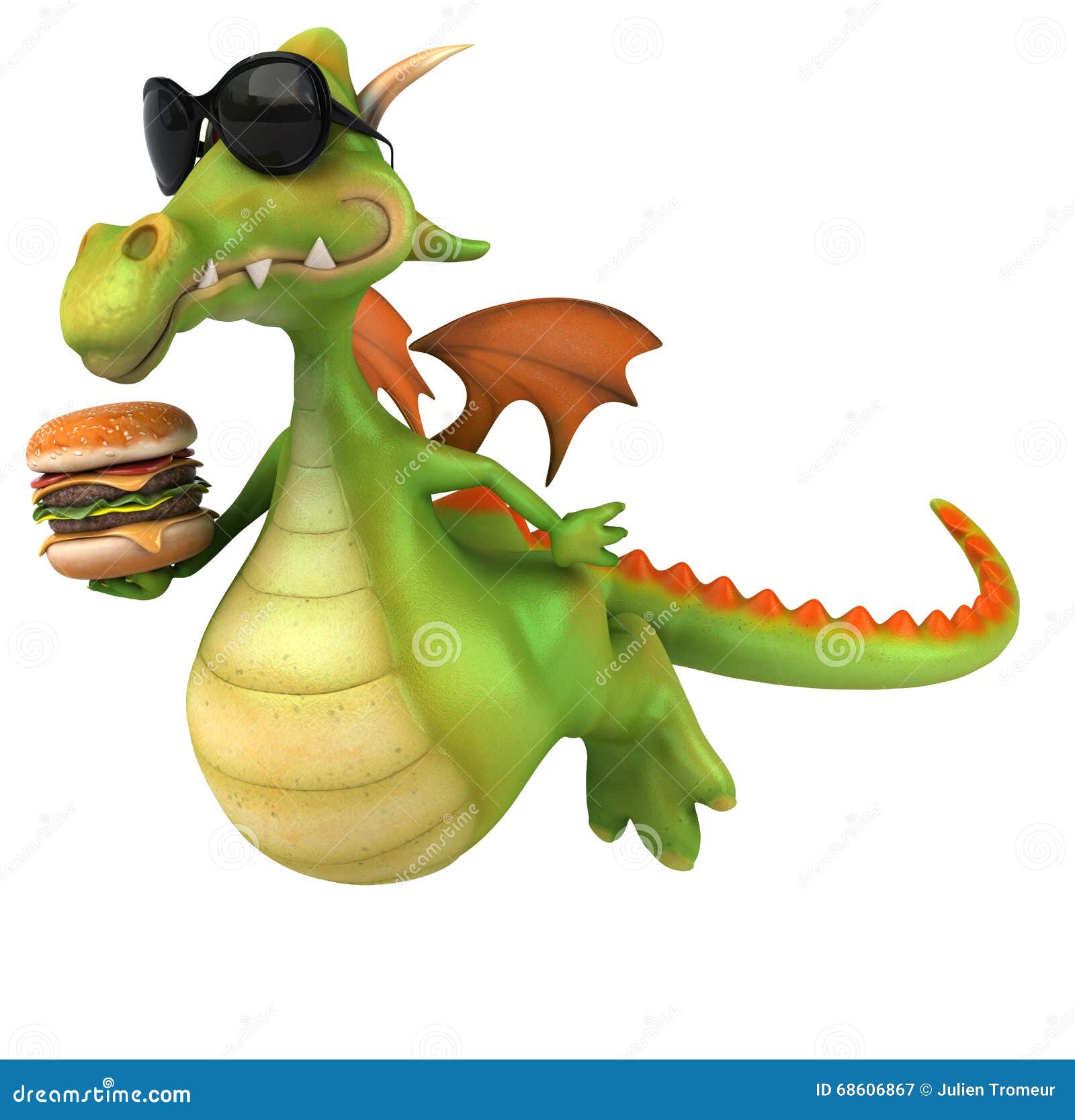 Fun dragon stock illustration. Illustration of cartoon - 68606867
