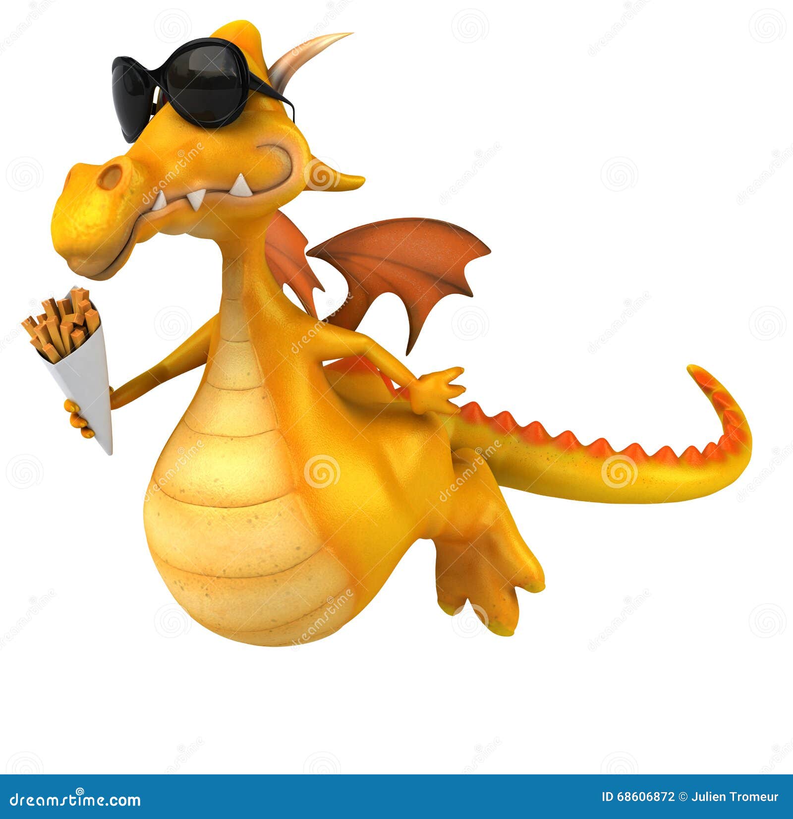 Fun dragon stock illustration. Illustration of animal - 68606872