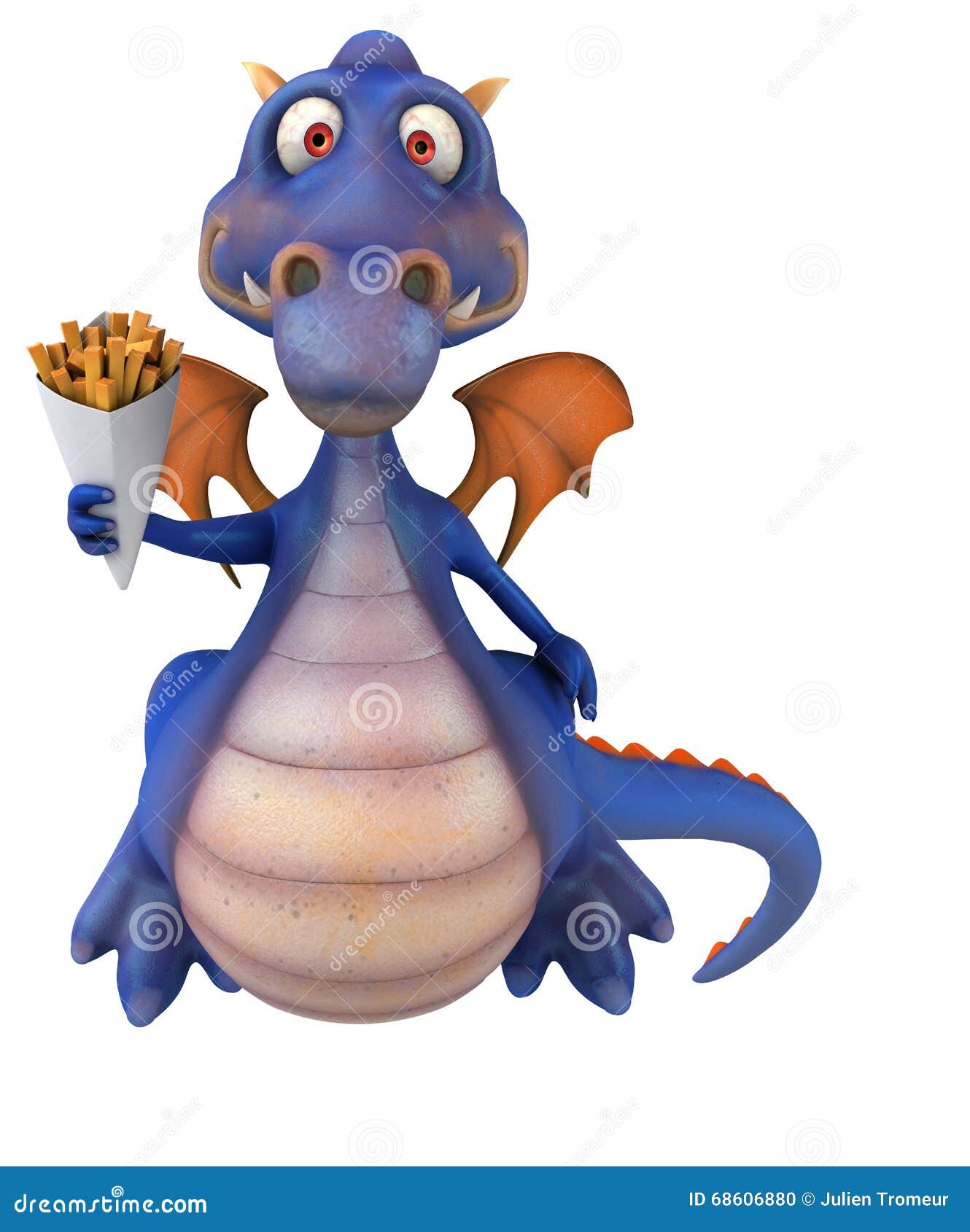 Fun dragon stock illustration. Illustration of french - 68606880