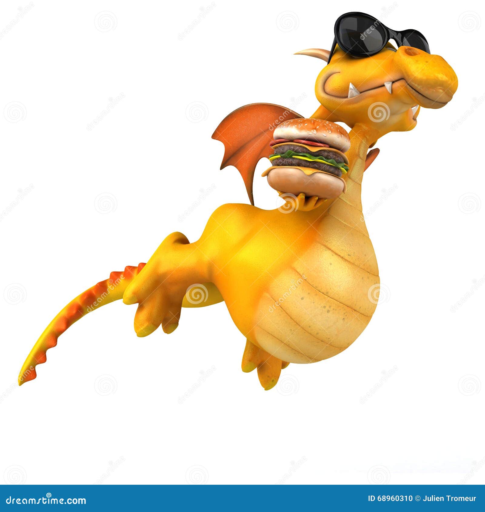 Fun dragon stock illustration. Illustration of monster - 68960310