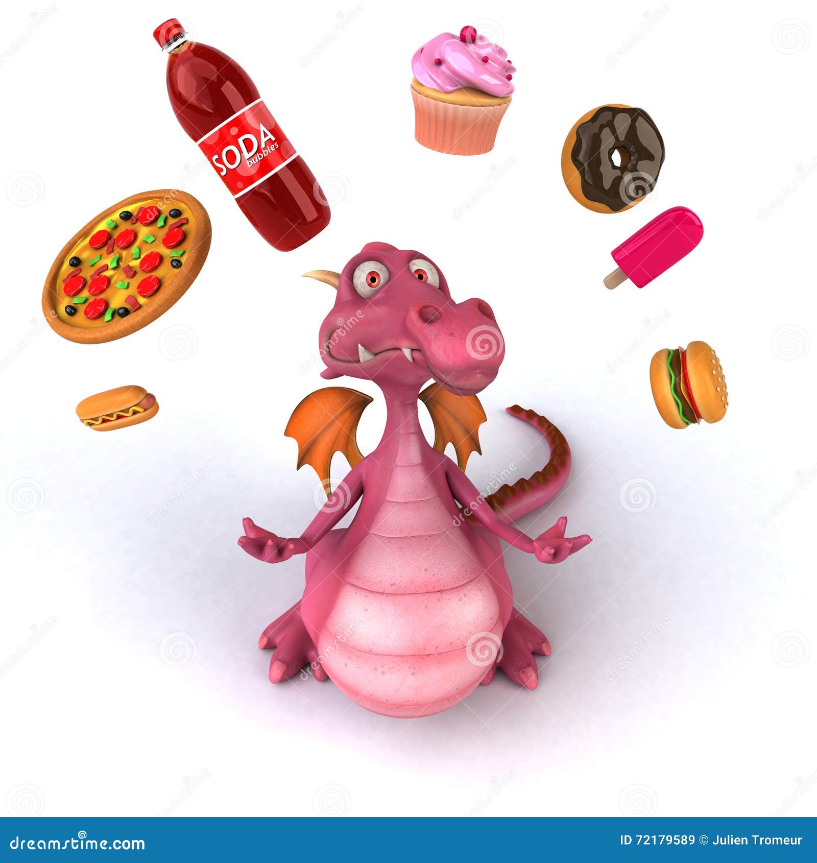 Fun dragon stock illustration. Illustration of monster - 72179589