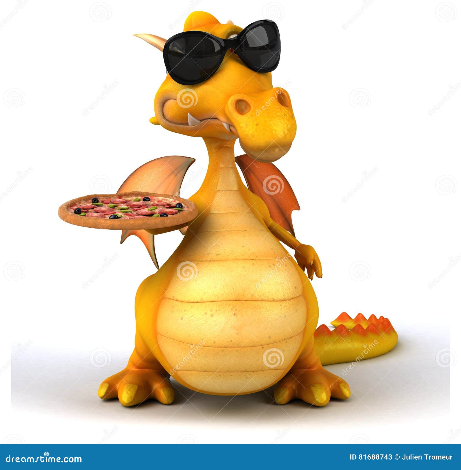 Fun dragon stock illustration. Illustration of animal - 81688743