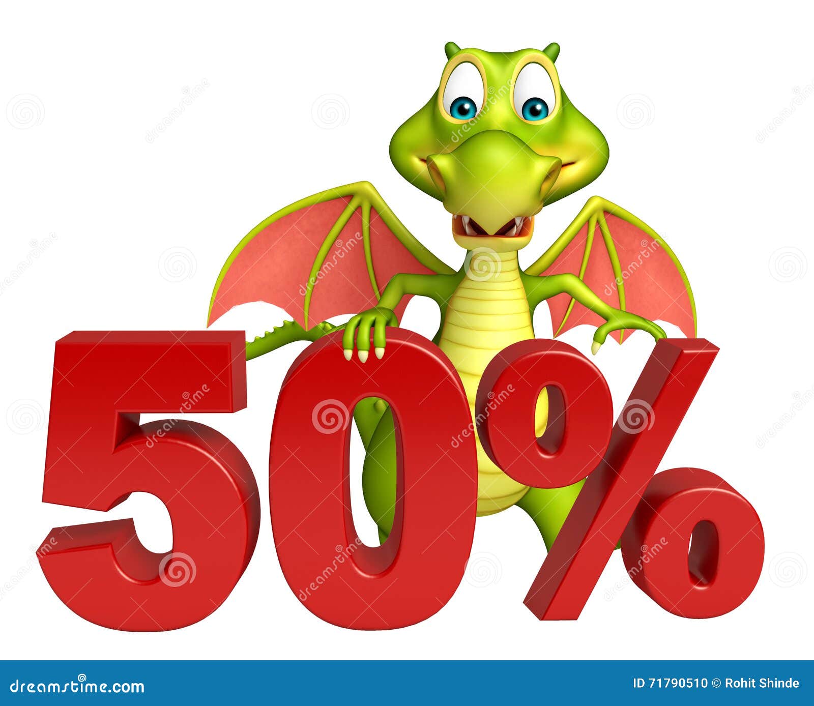Fun Dragon Cartoon Character with 50 Sing Stock Illustration ...