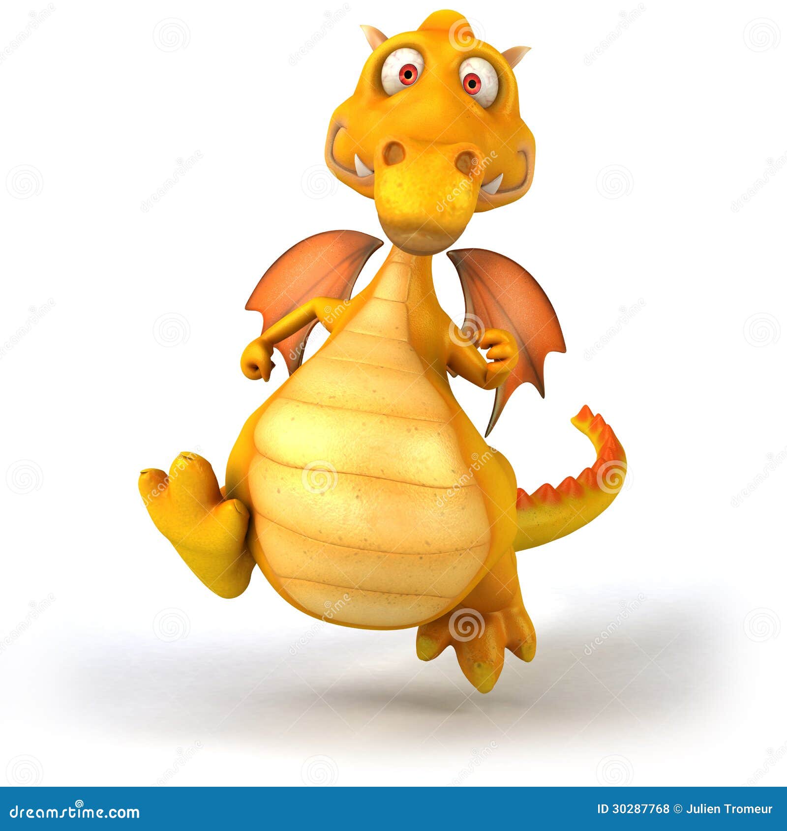 Yellow dragon stock illustration. Illustration of medieval - 30287768