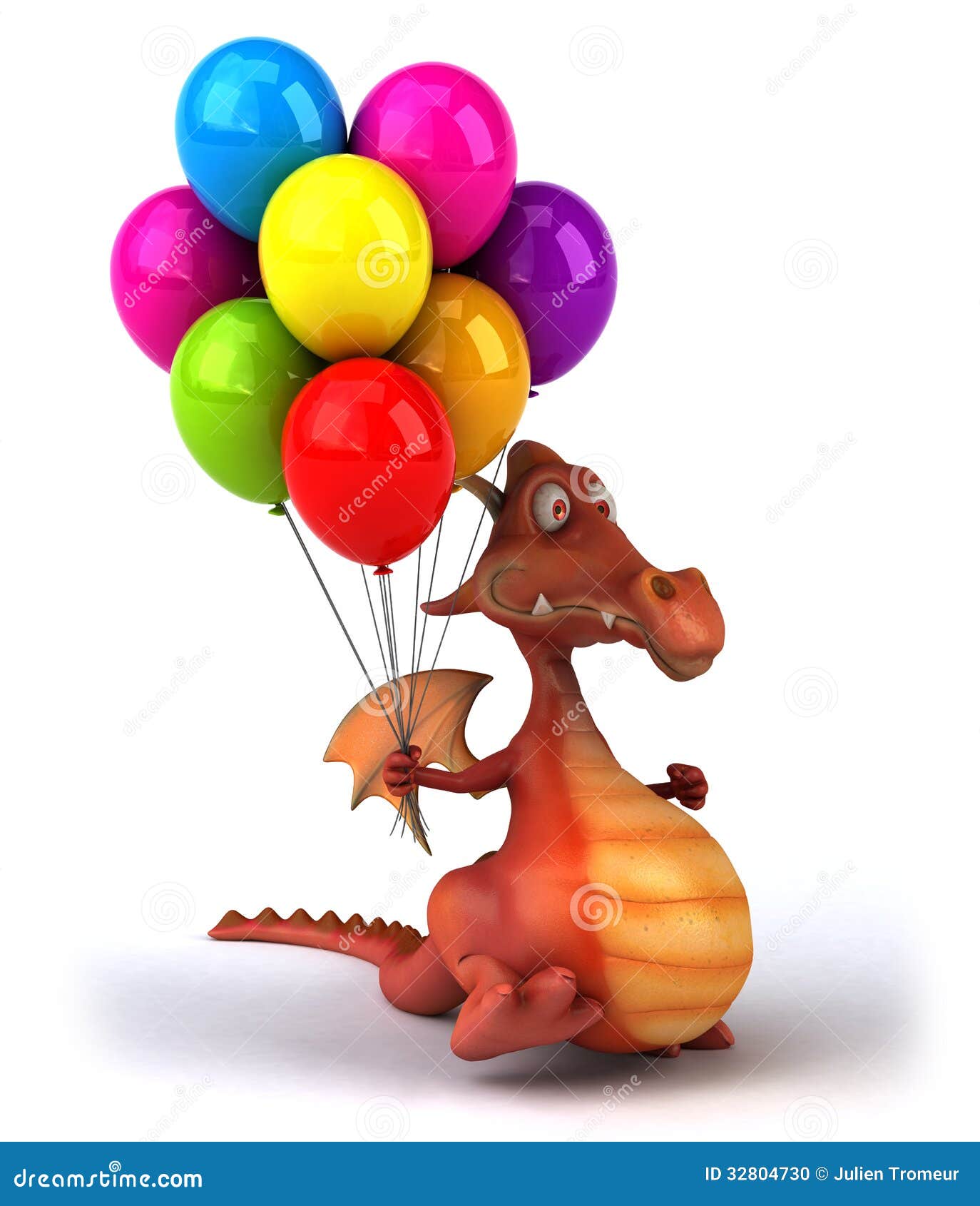 Fun dragon stock illustration. Illustration of happy - 32804730