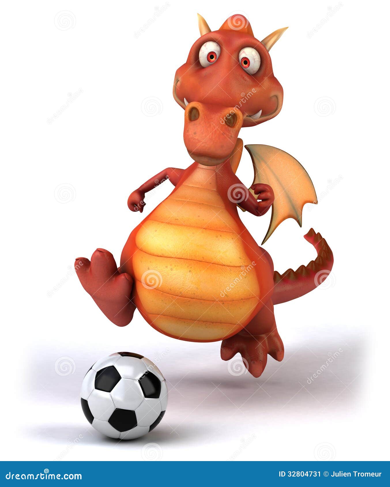 Fun dragon stock illustration. Illustration of cartoon - 32804731