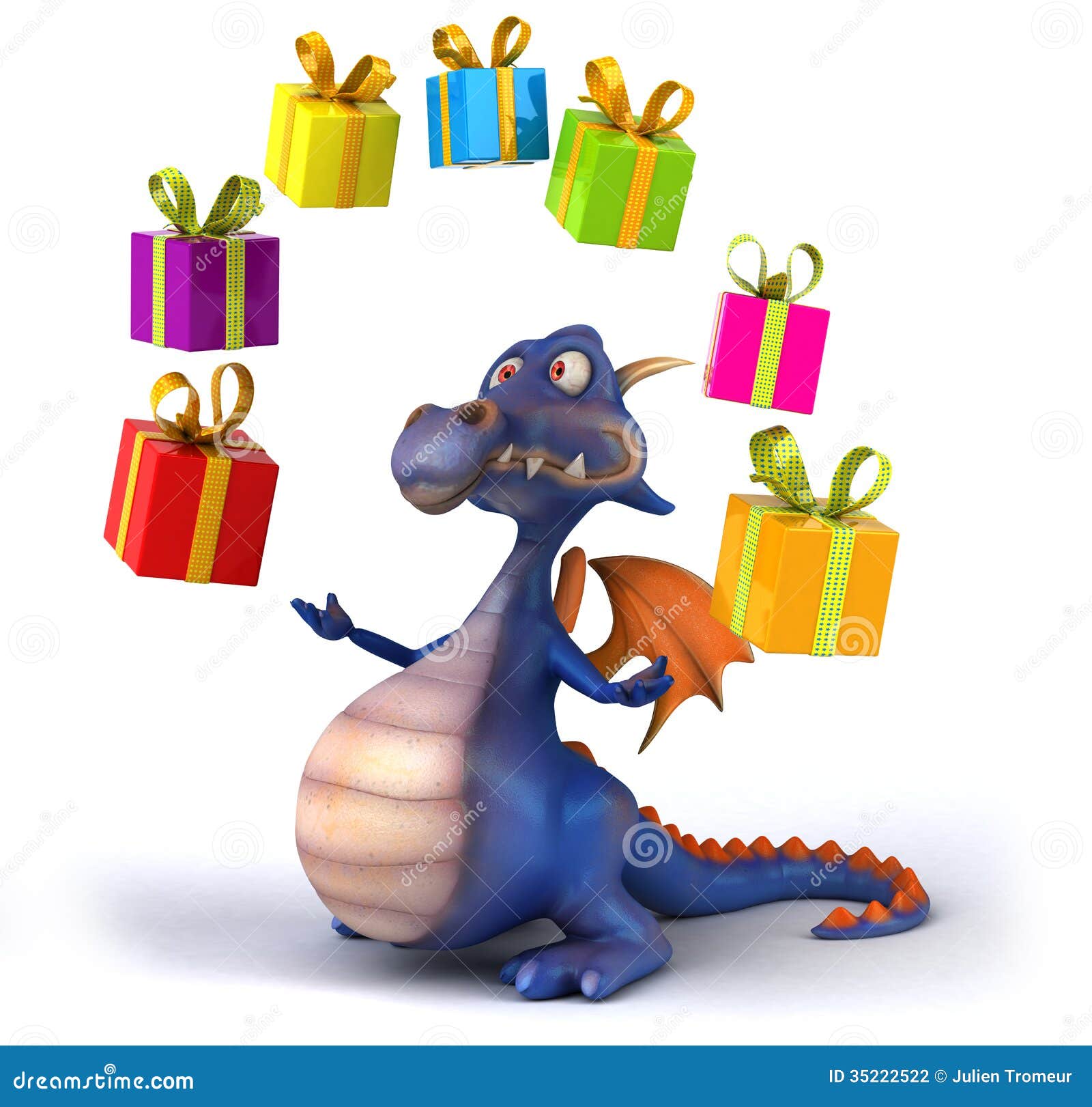 Fun dragon stock illustration. Illustration of fire, asian - 35222522