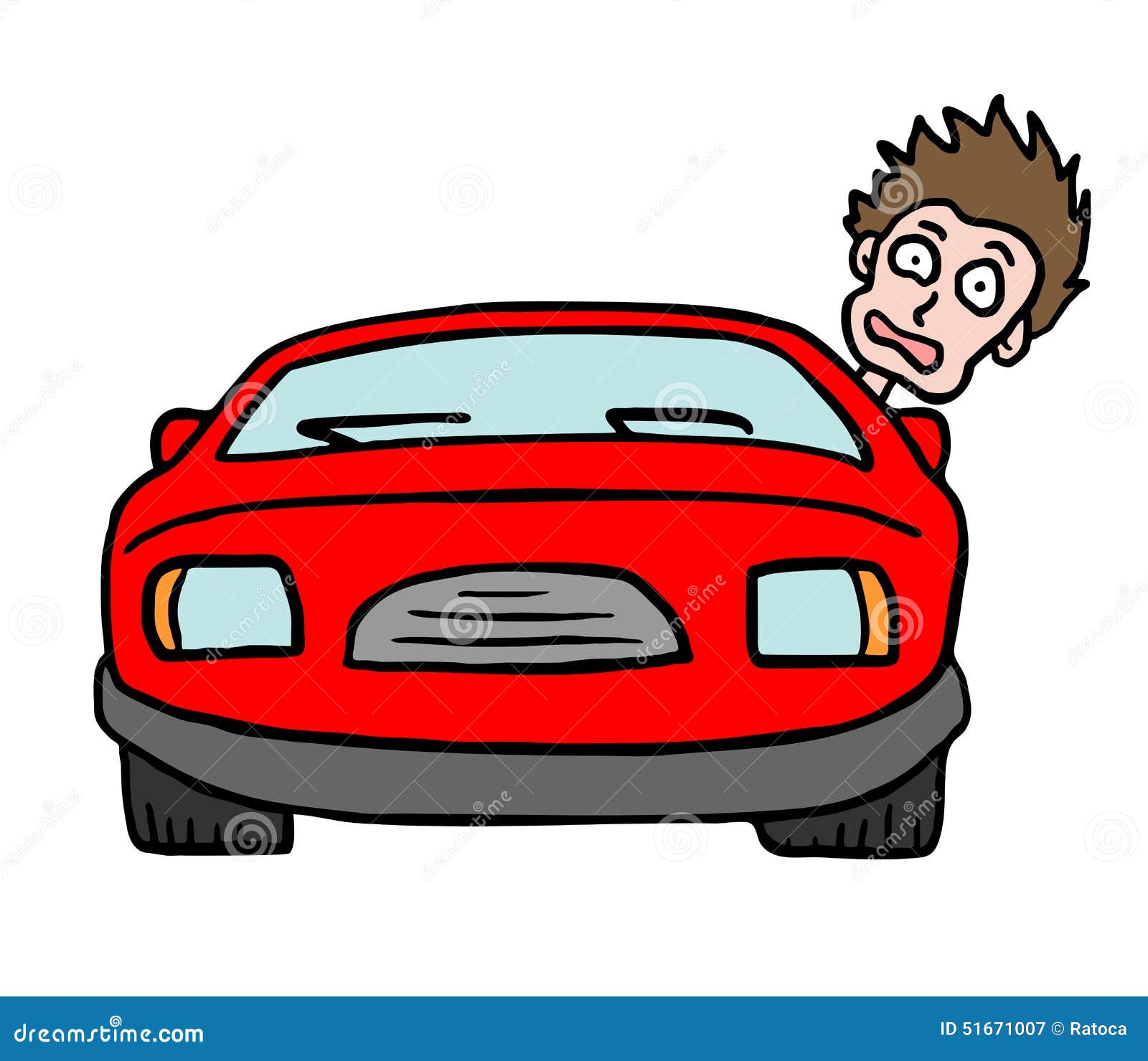 Fun drive car stock vector. Illustration of automobile - 51671007