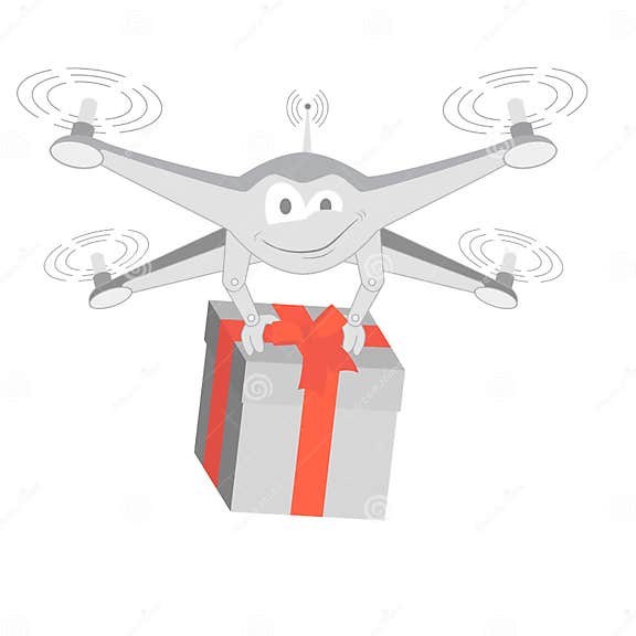 Fun drone with gif. stock vector. Illustration of digital - 74818962