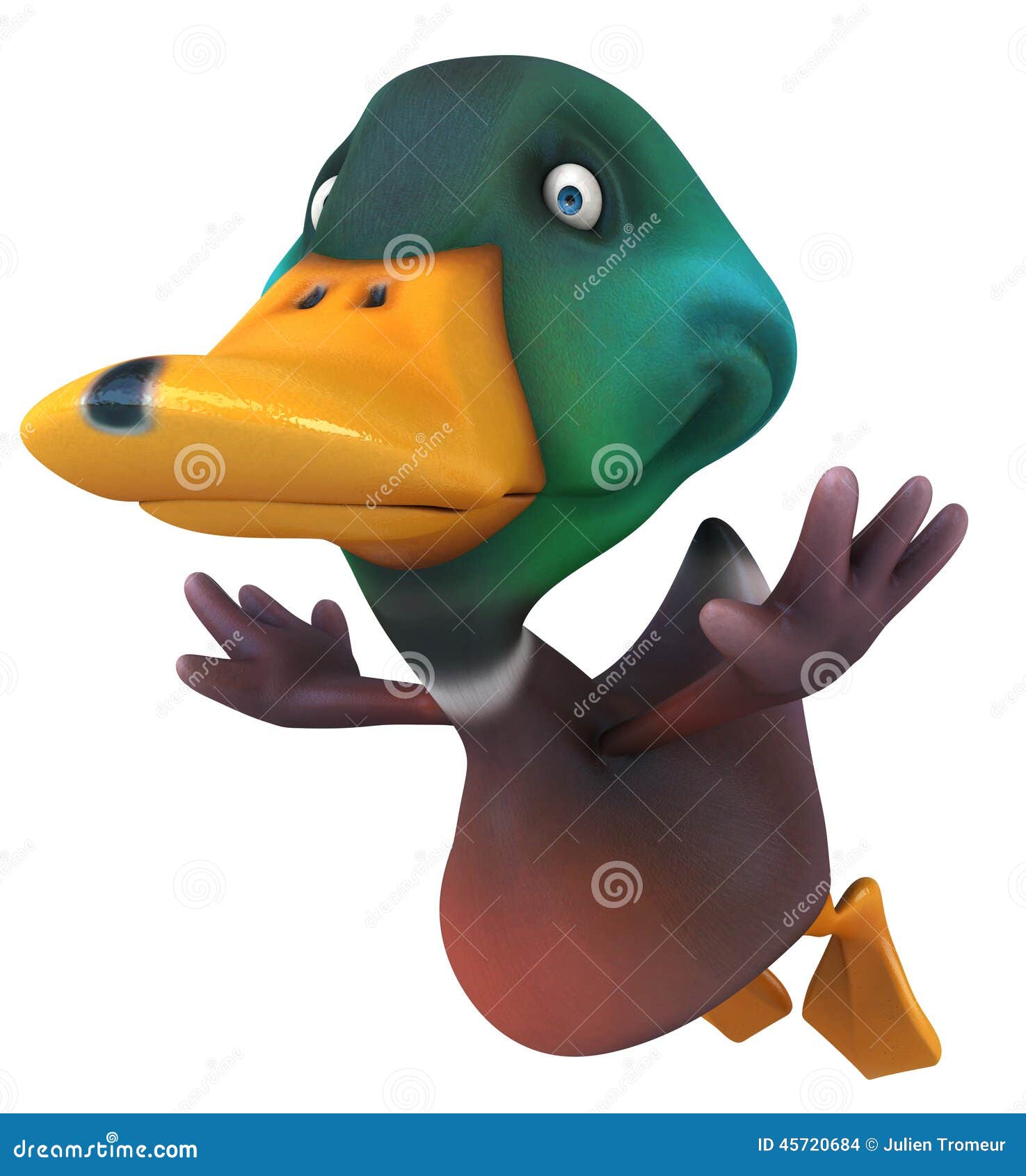 Fun duck stock illustration. Illustration of cute, duck - 45720684