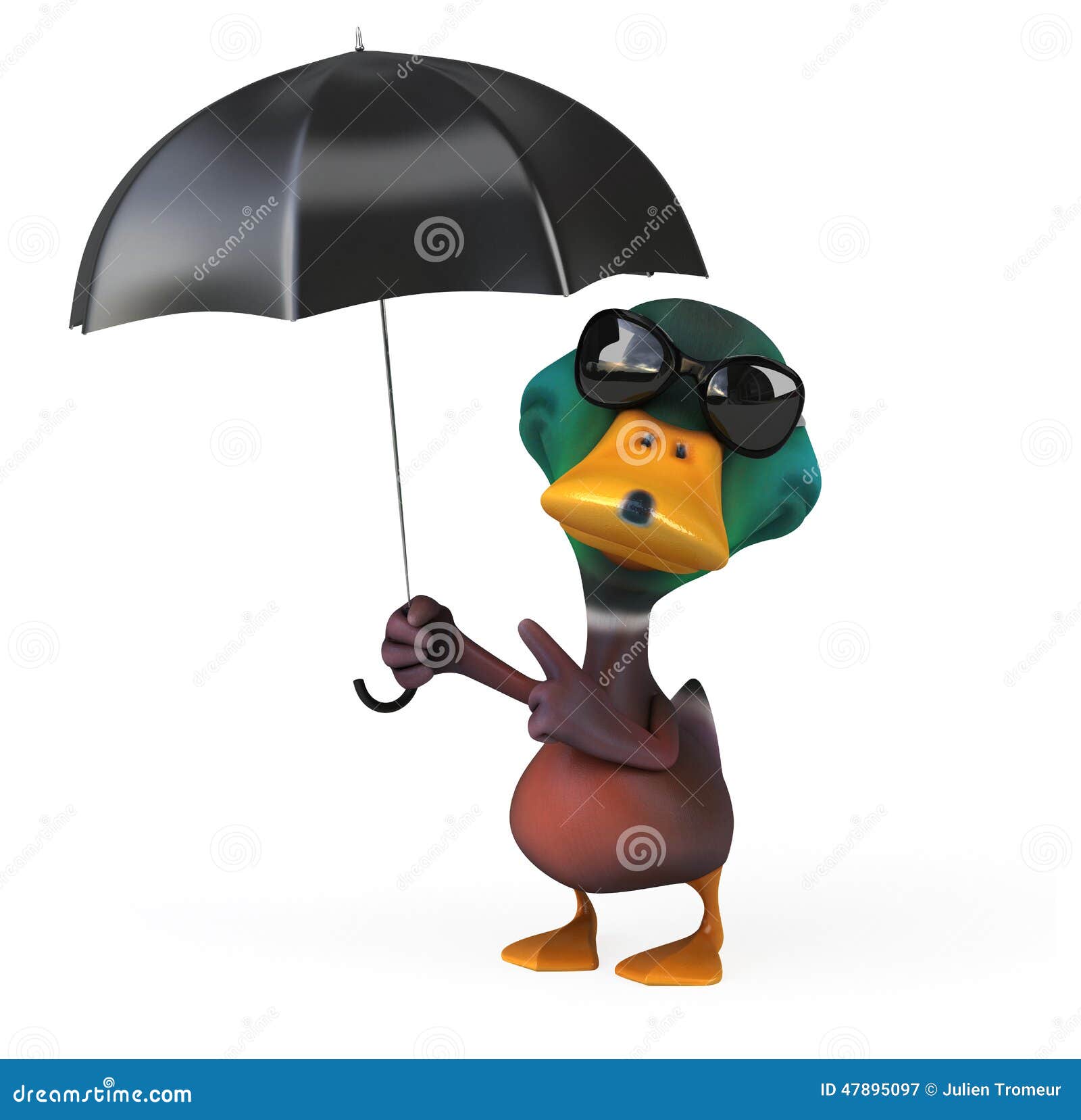 Fun duck stock illustration. Illustration of happy, waterbird - 47895097