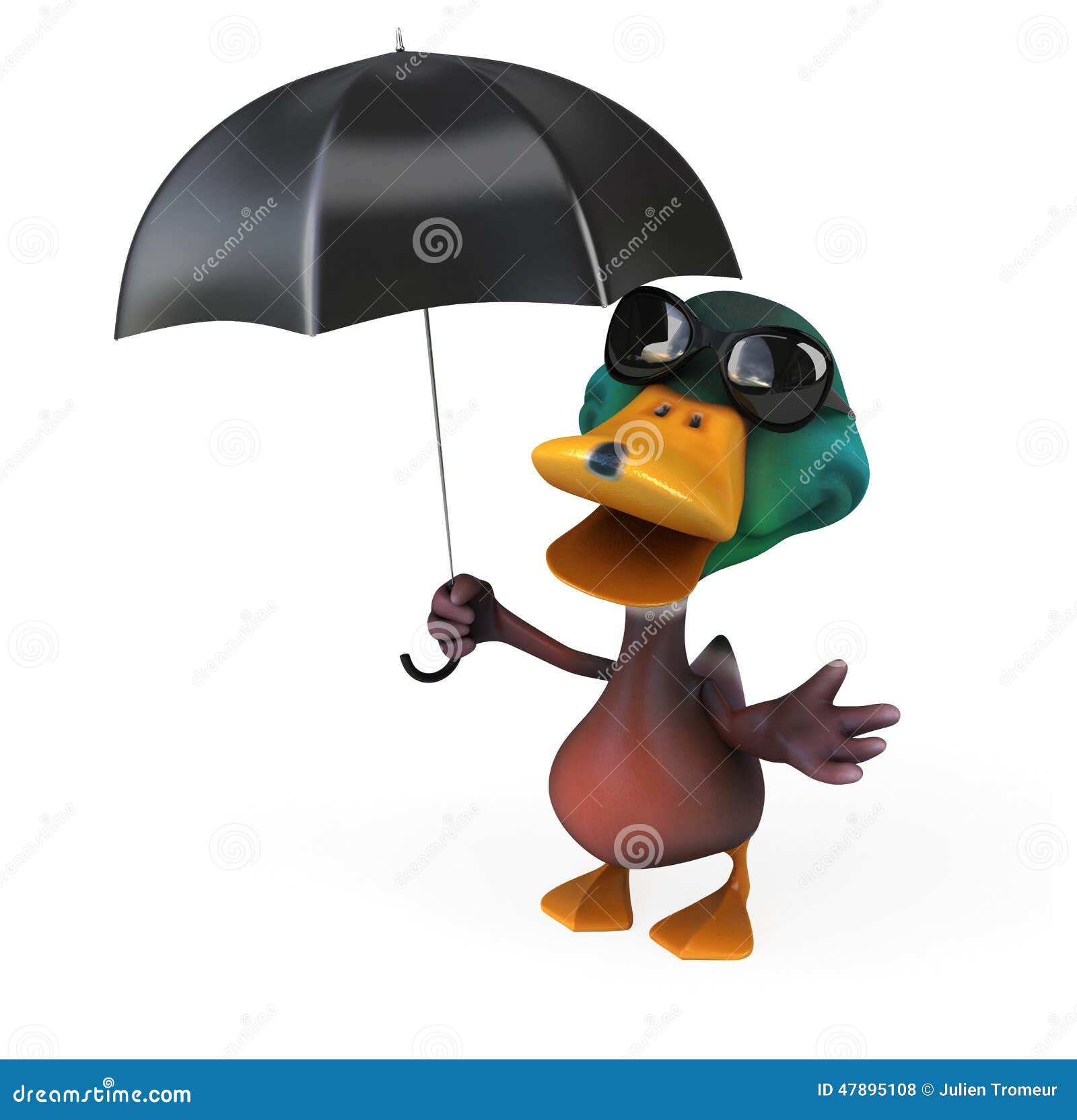 Fun duck stock illustration. Illustration of bird, animal - 47895108