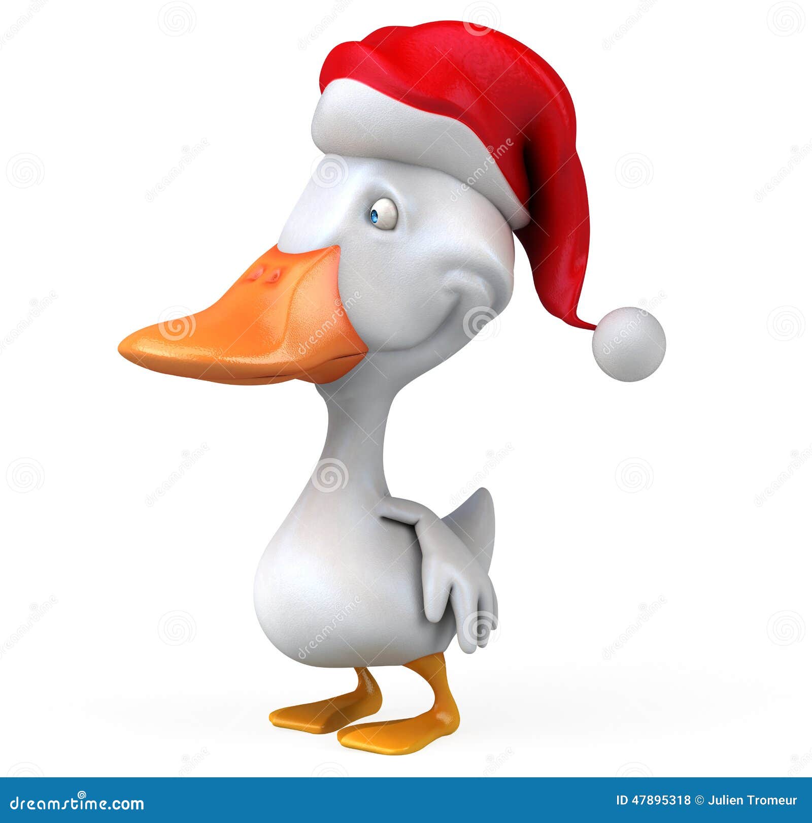 Fun duck stock illustration. Illustration of claus, cute - 47895318