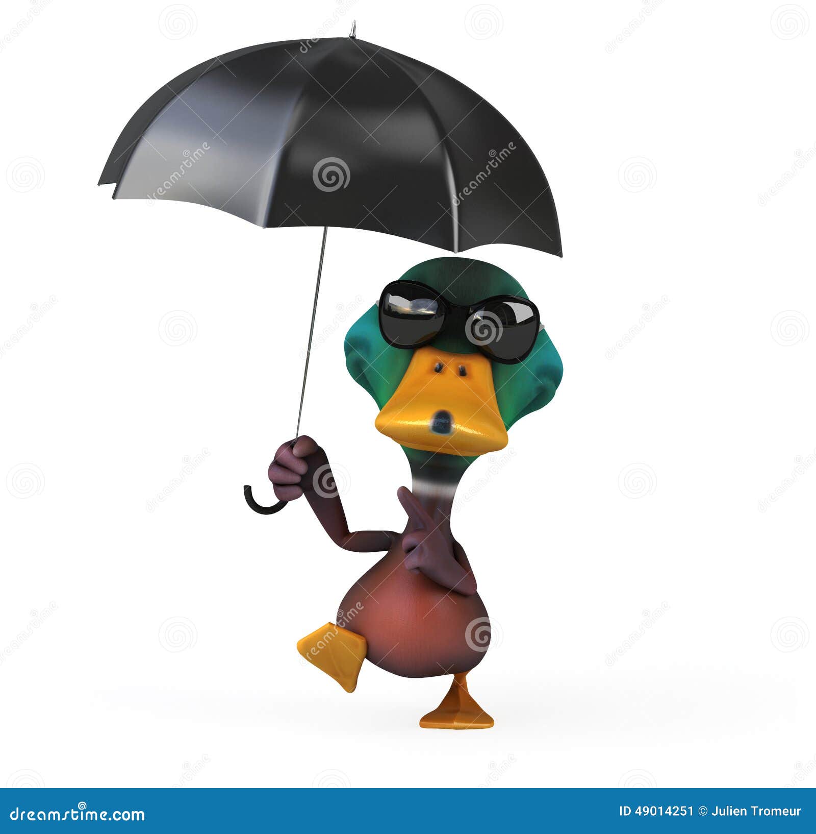 Fun duck stock illustration. Illustration of animal, white - 49014251