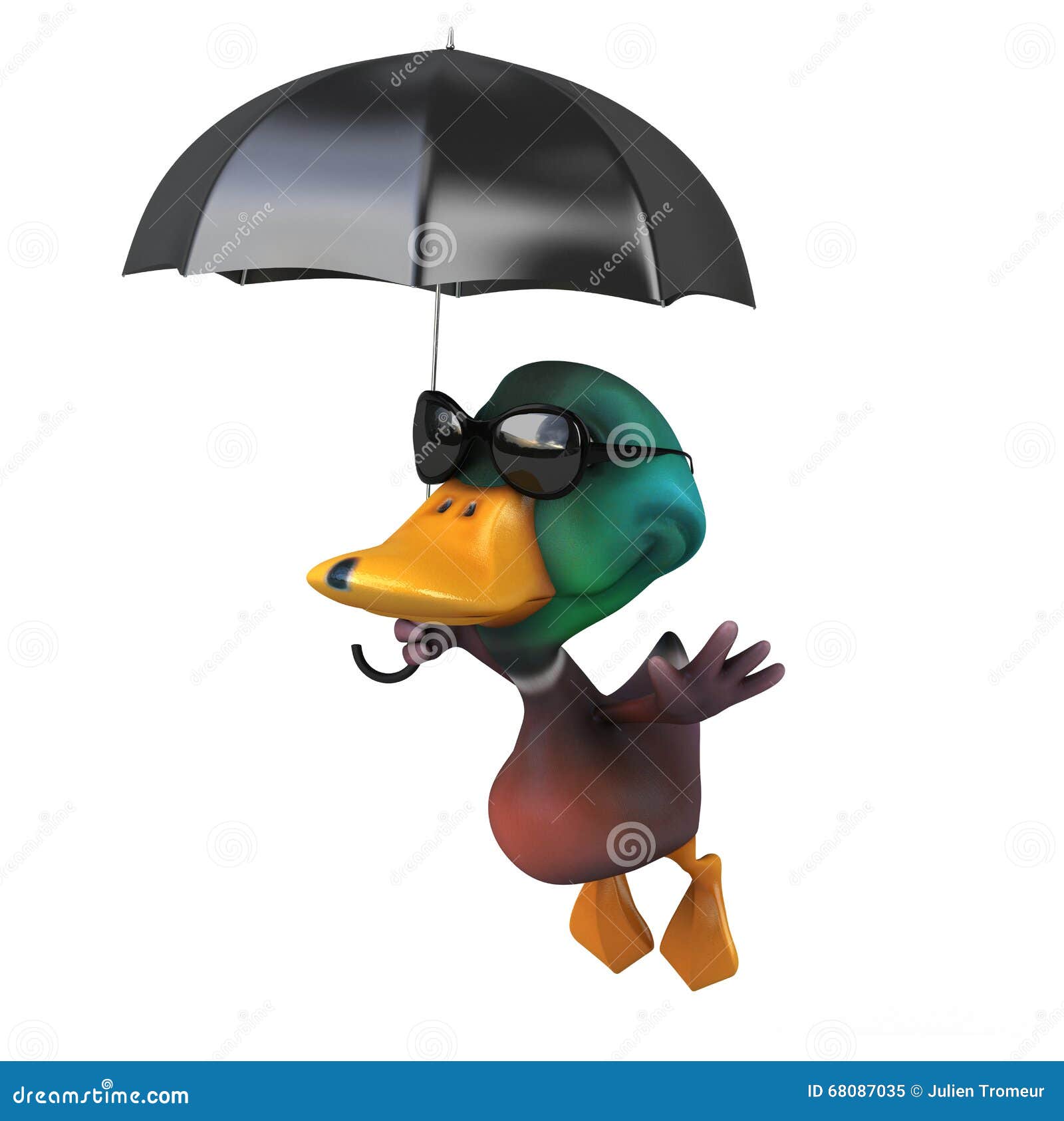 Fun duck stock illustration. Illustration of cartoon - 68087035
