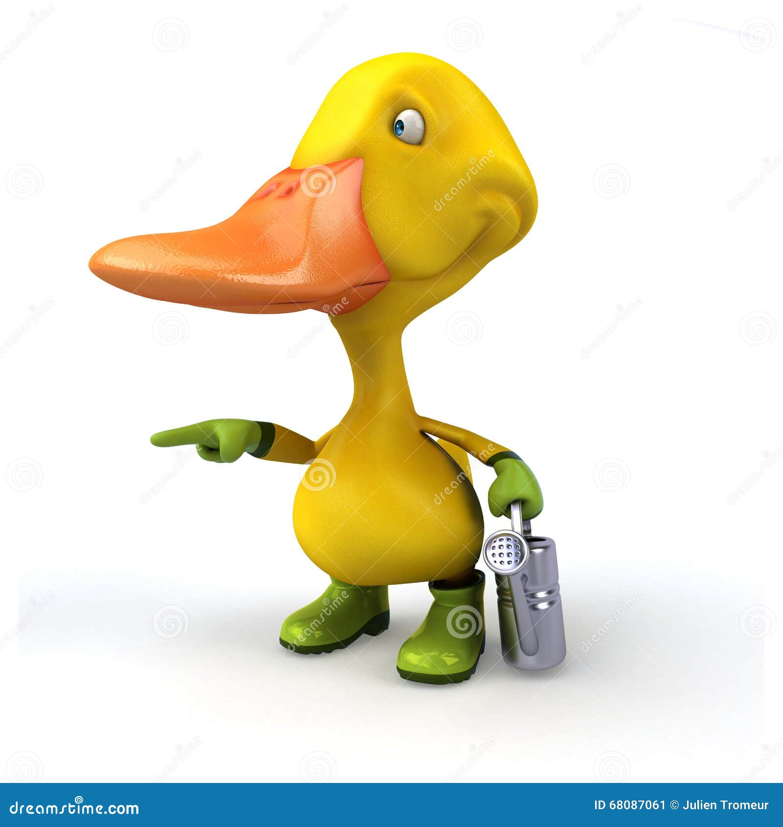 Fun duck stock illustration. Illustration of foot, flowerist - 68087061