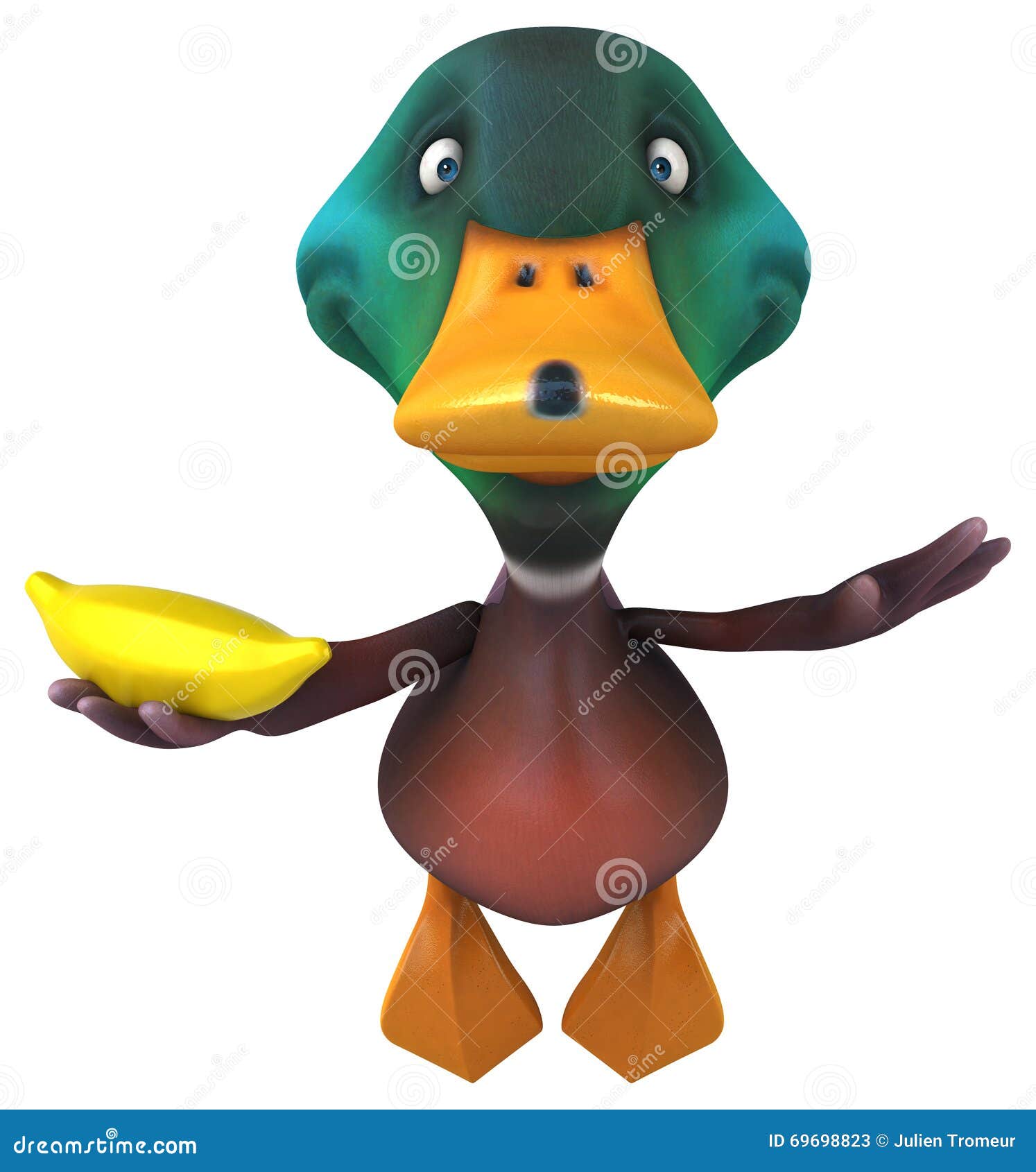 Fun duck stock illustration. Illustration of cute, bird - 69698823