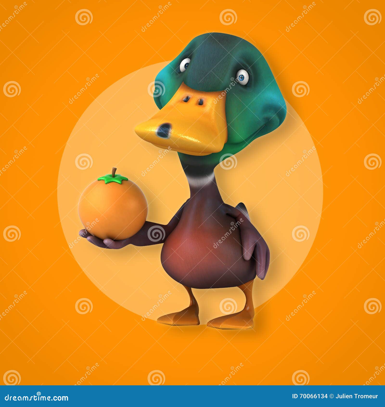 Fun duck stock illustration. Illustration of beak, wildfowl - 70066134