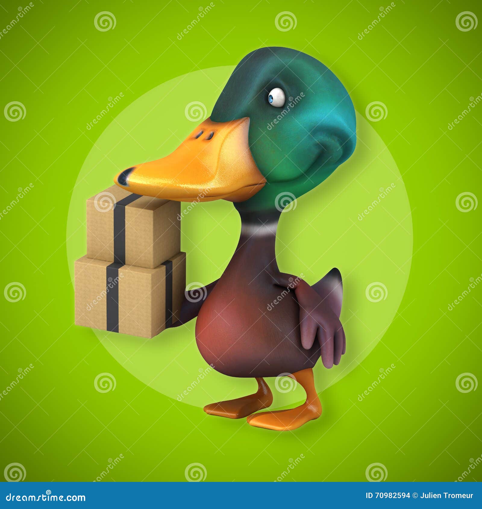 Fun duck stock illustration. Illustration of duck, color - 70982594