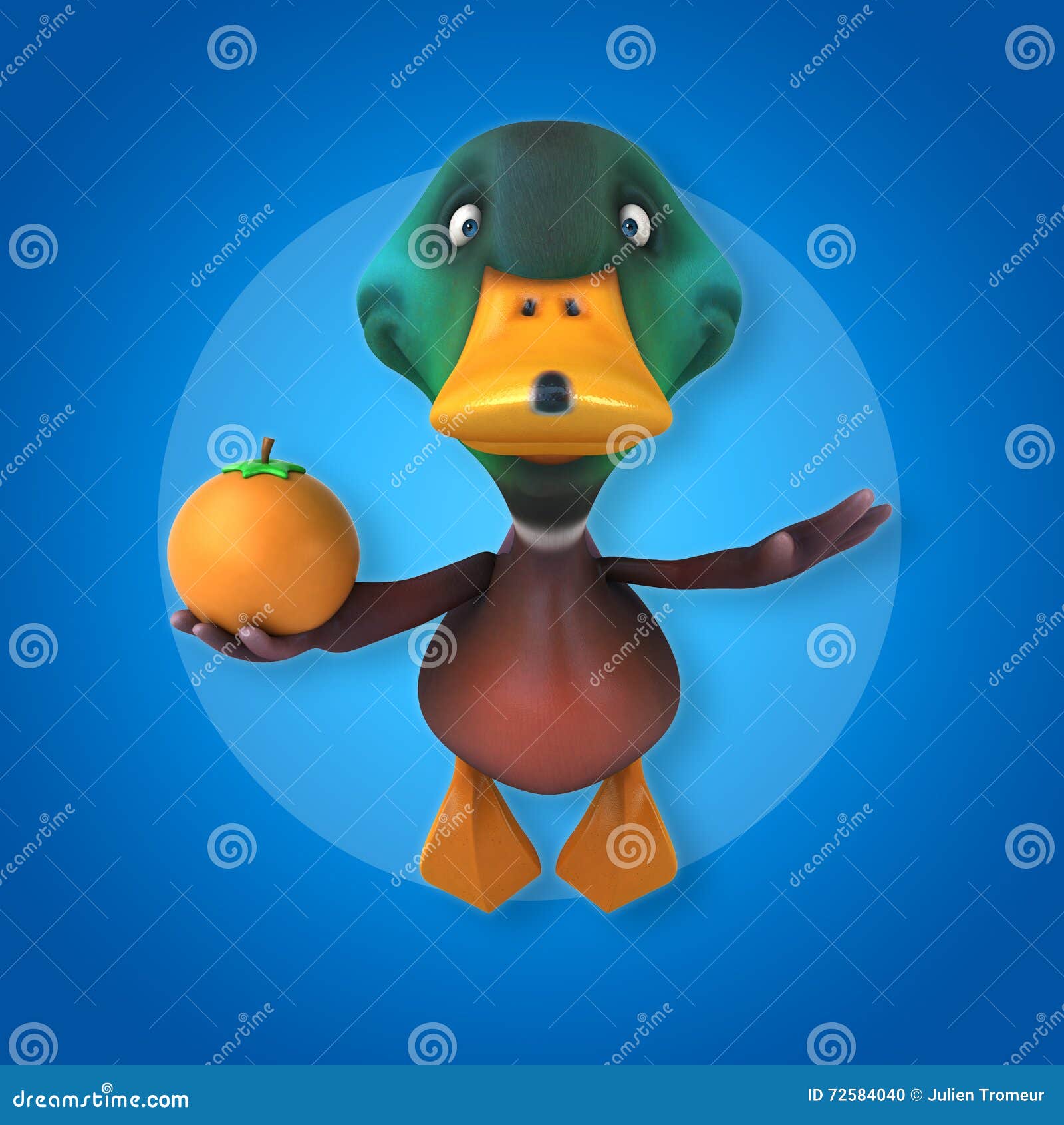 Fun duck stock illustration. Illustration of wildlife - 72584040